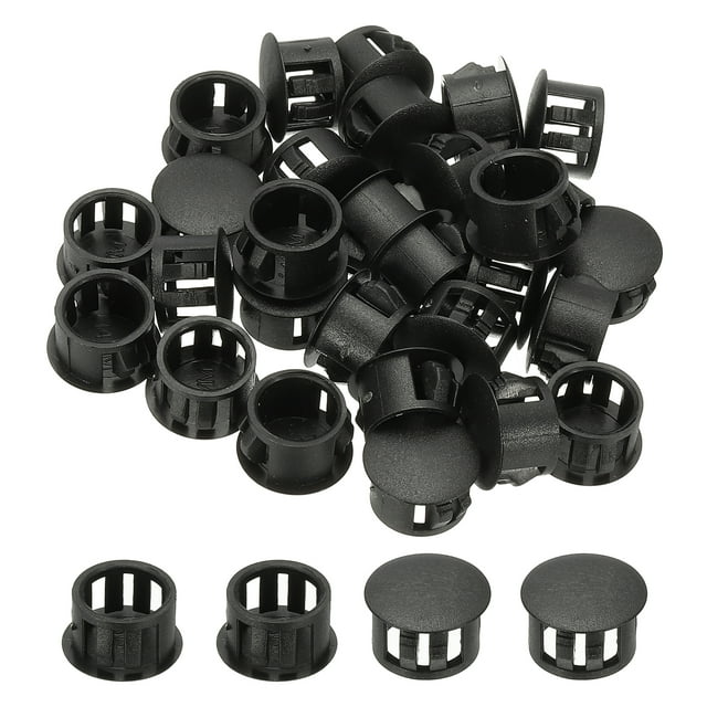 Uxcell Plastic Hole Plugs, 48 Pcs 1/5" Round Panel Plug Snap Flush Type ...