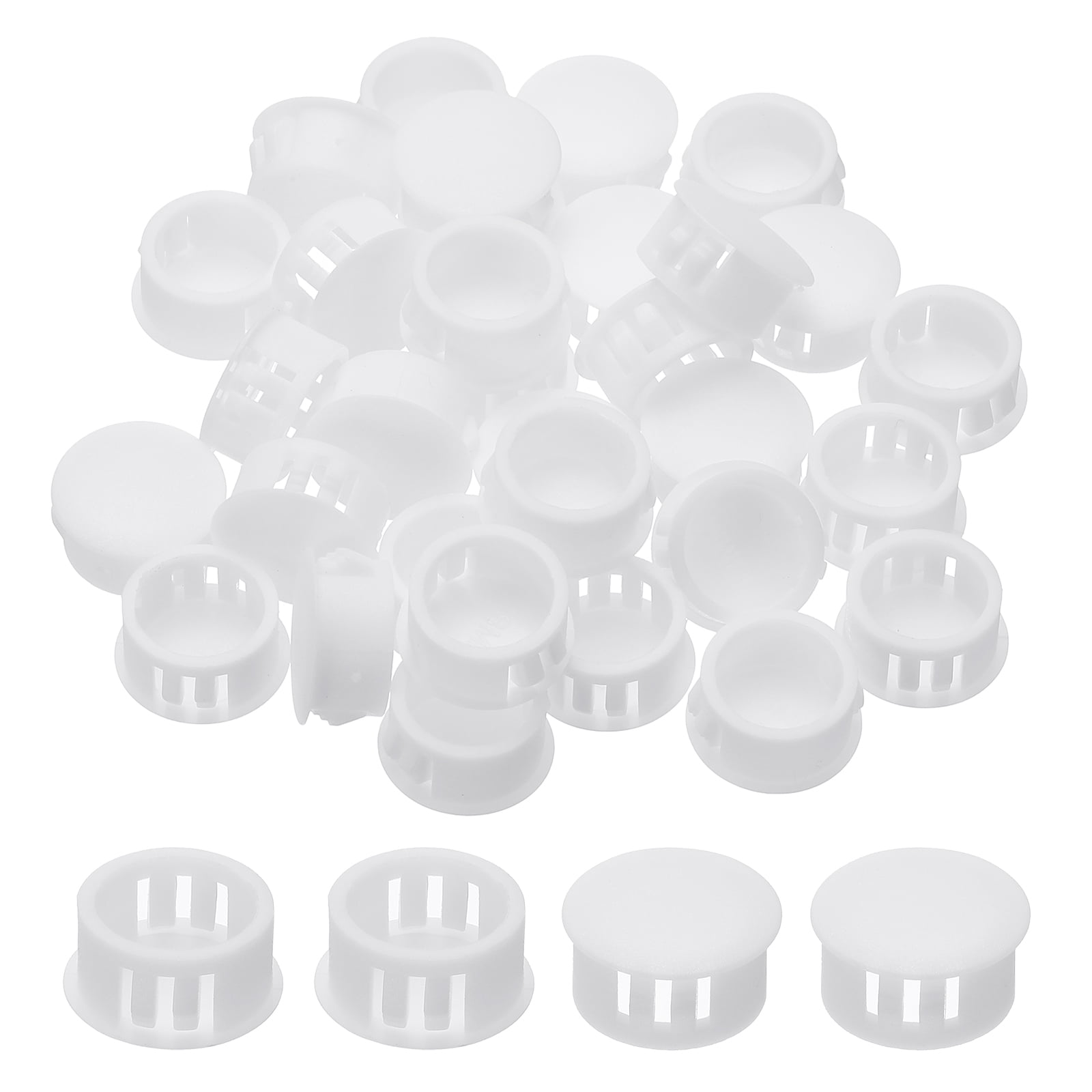 Uxcell Plastic Hole Plugs, 48 Pcs 1/5" Round Panel Plug Snap Flush Type ...