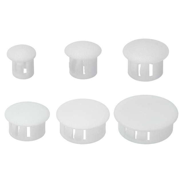 Uxcell Plastic Hole Plugs, Flush Type Round Hole Plugs Cover, White ...