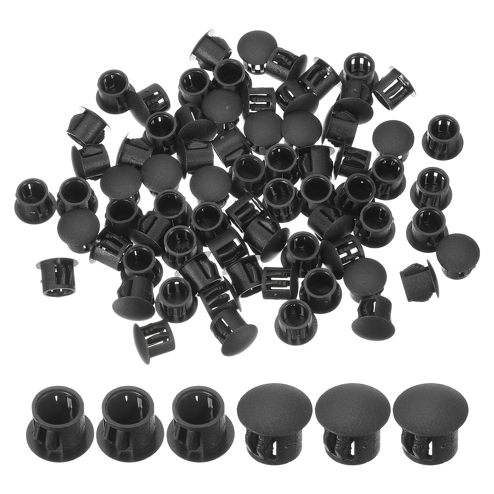 Uxcell Plastic Hole Plugs, Flush Type Round Plug Snap in Hole Panel ...