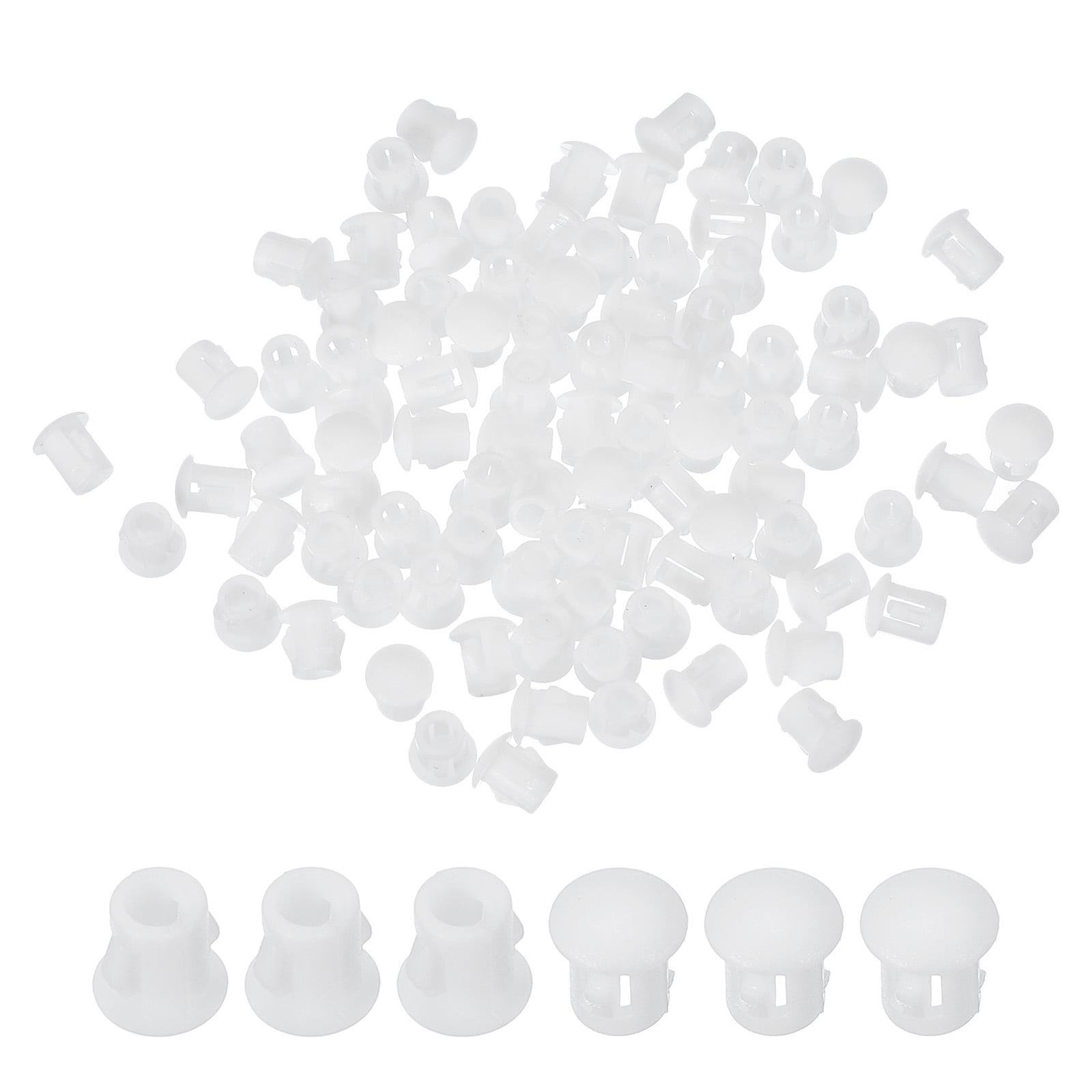 Uxcell Plastic Hole Plugs, Flush Type Round Plug Snap in Hole Panel ...