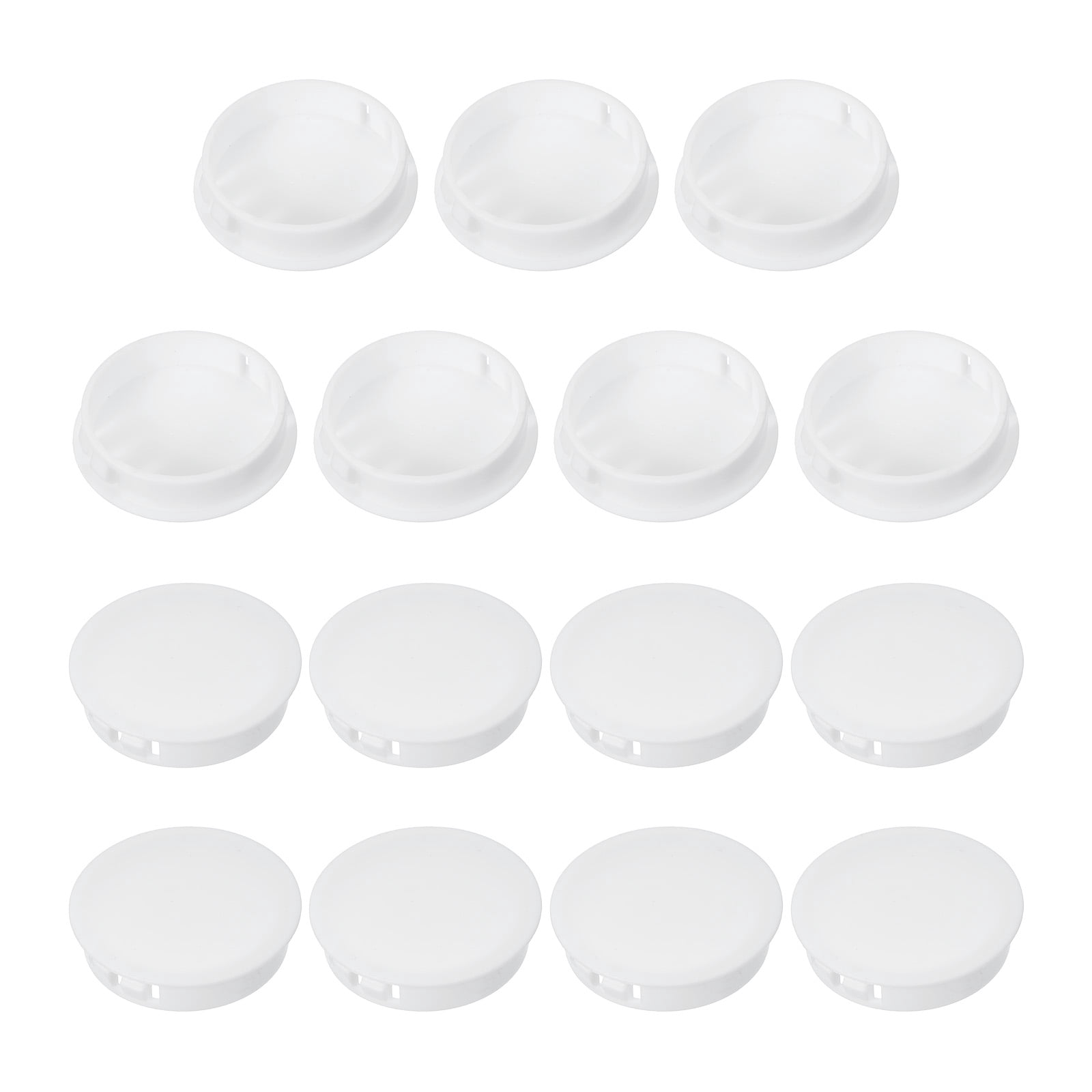 Uxcell Plastic Hole Plugs, Flush Type Round Plug Snap in Hole Panel ...