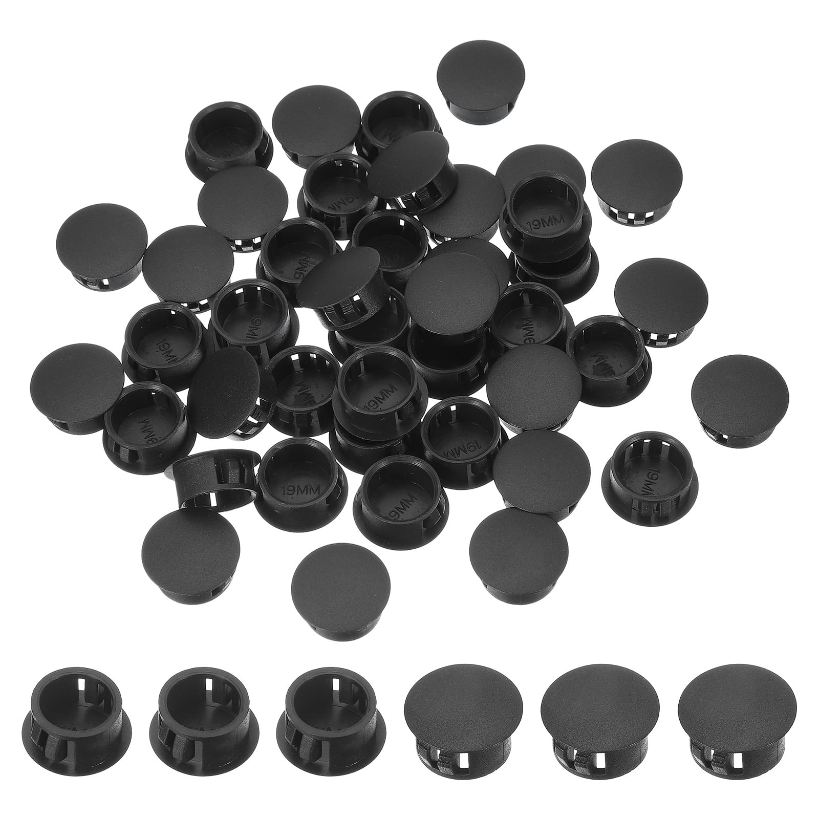 Uxcell Plastic Hole Plugs, Flush Type Round Plug Snap in Hole Panel ...