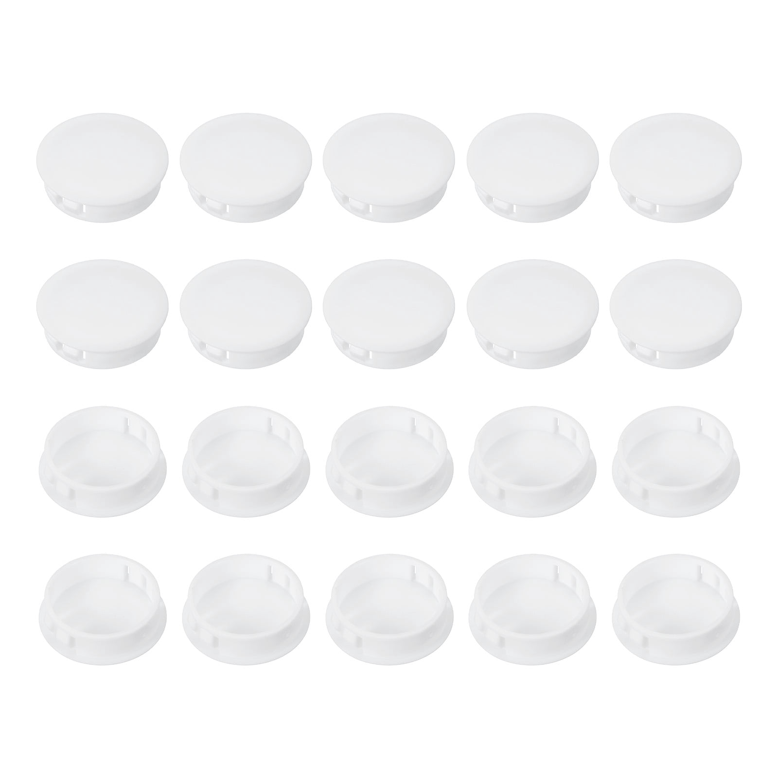Uxcell Plastic Hole Plugs, Flush Type Round Plug Snap in Hole Panel ...