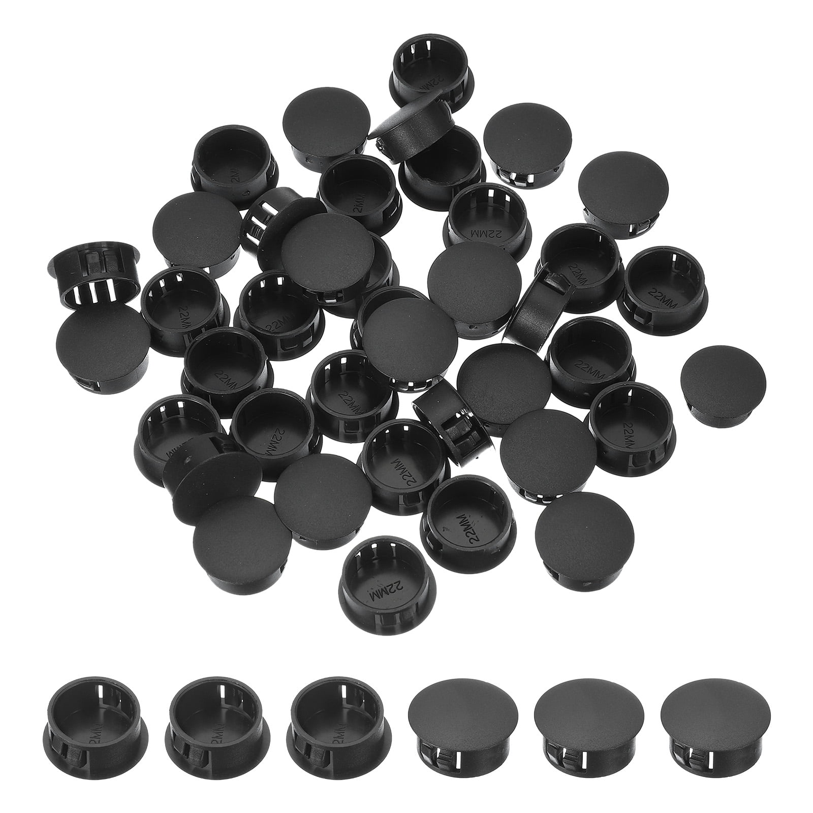Uxcell Plastic Hole Plugs, Flush Type Round Plug Snap in Hole Panel ...
