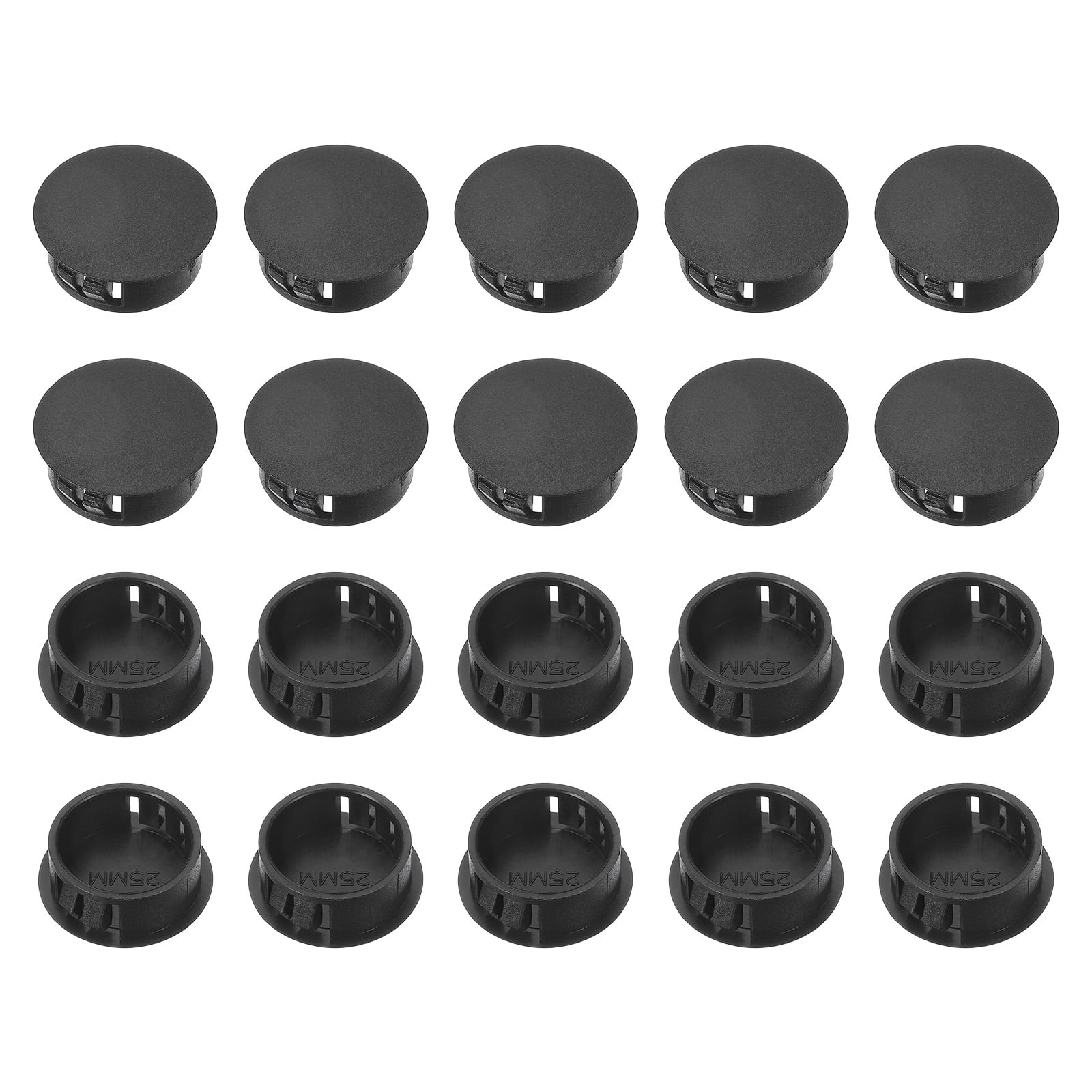 Uxcell Plastic Hole Plugs, Flush Type Round Plug Snap in Hole Panel ...