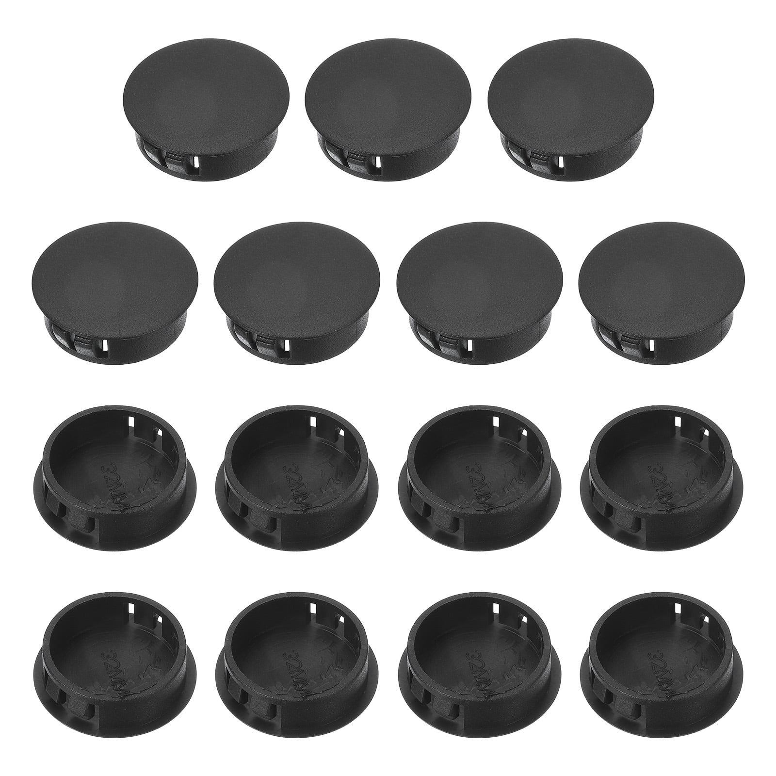 Uxcell Plastic Hole Plugs, Flush Type Round Plug Snap in Hole Panel ...