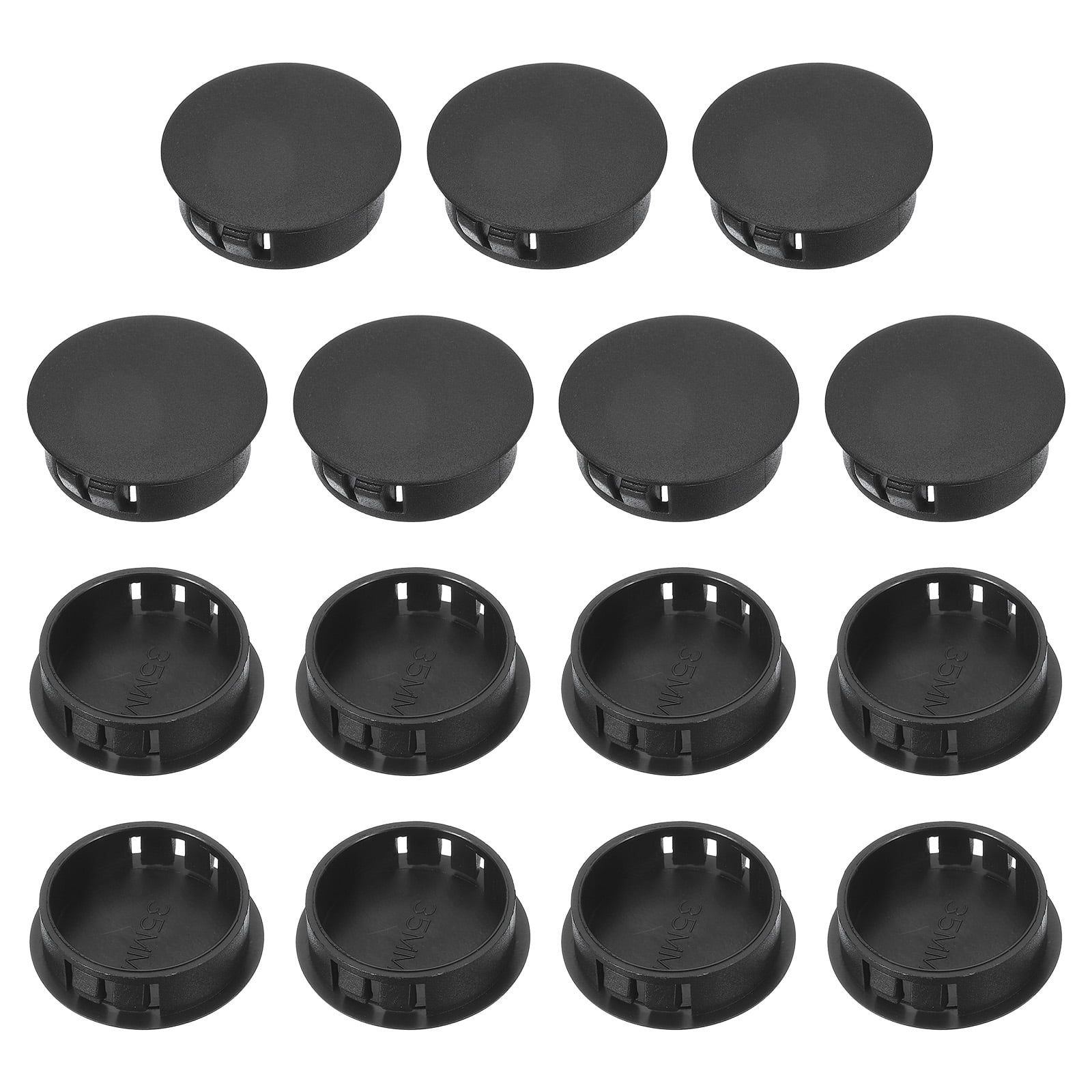 Uxcell Plastic Hole Plugs, Flush Type Round Plug Snap in Hole Panel ...