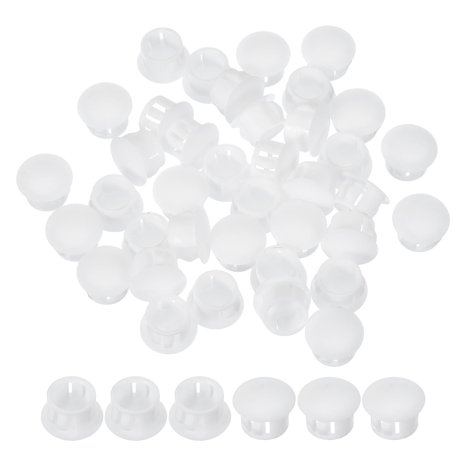 Uxcell Plastic Hole Plugs, Flush Type Round Plug Snap in Hole Panel ...