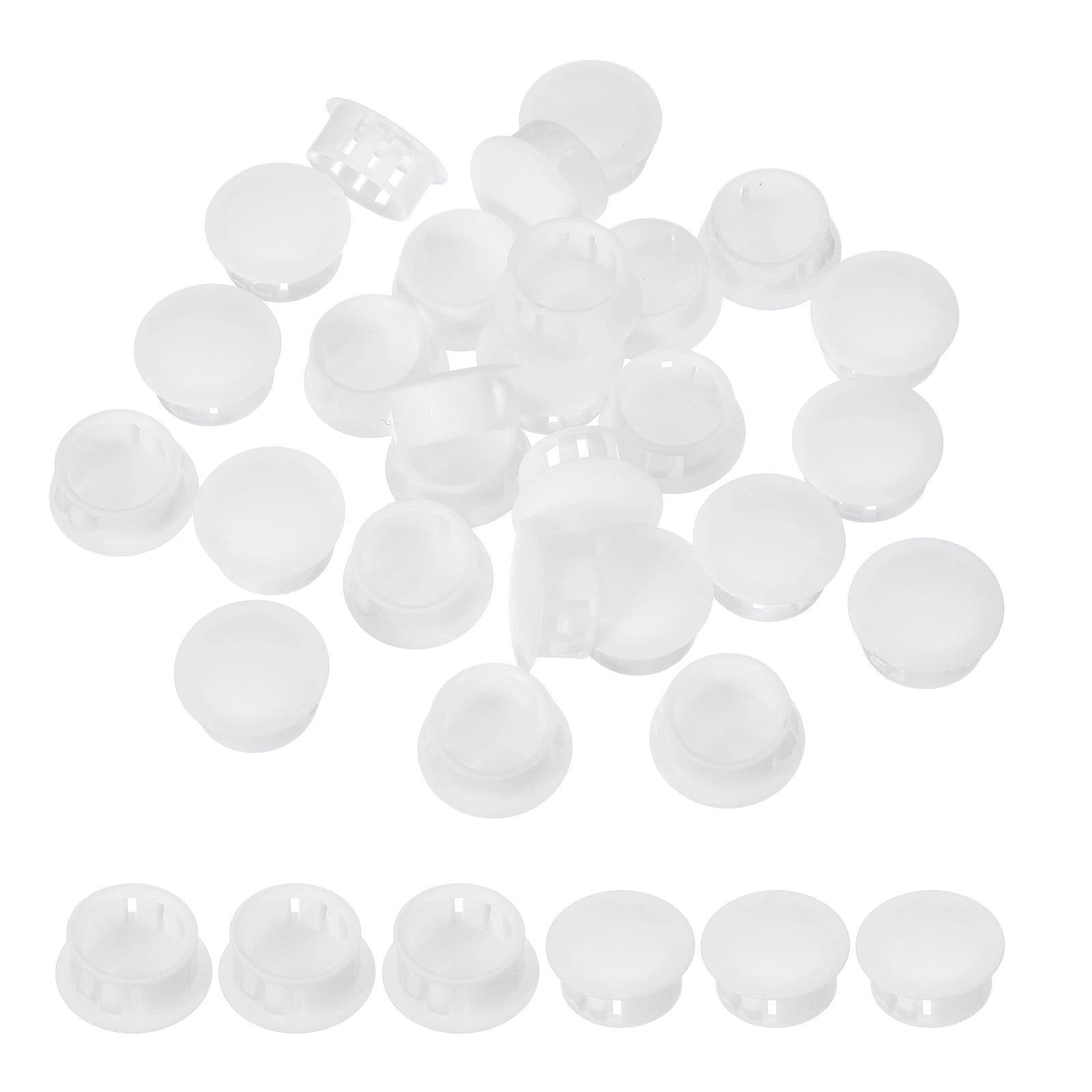 Uxcell Plastic Hole Plugs, Flush Type Round Plug Snap in Hole Panel ...