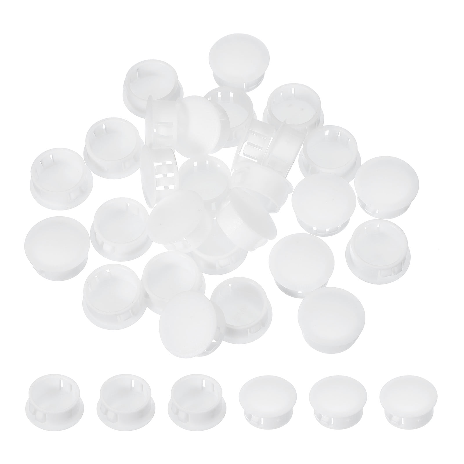 Uxcell Plastic Hole Plugs, Flush Type Round Plug Snap in Hole Panel ...