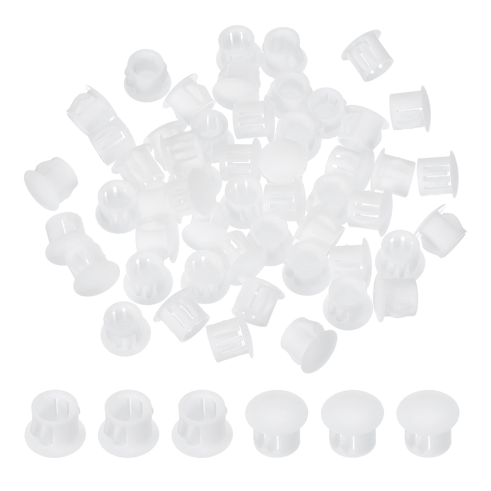 Uxcell Plastic Hole Plugs, Flush Type Round Plug Snap in Hole Panel ...