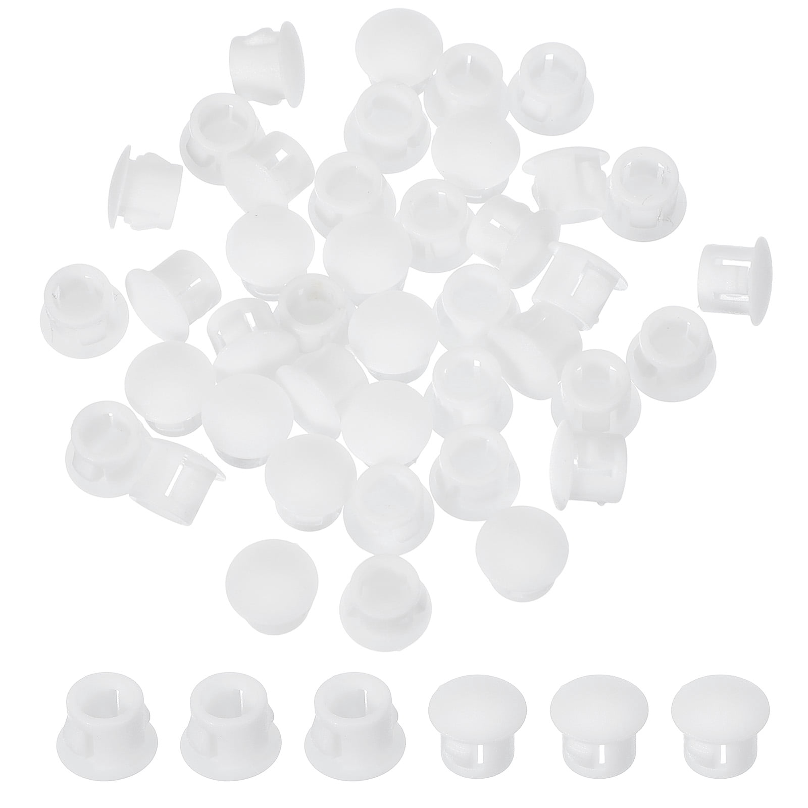 Uxcell Plastic Hole Plugs, Flush Type Round Plug Snap in Hole Panel ...