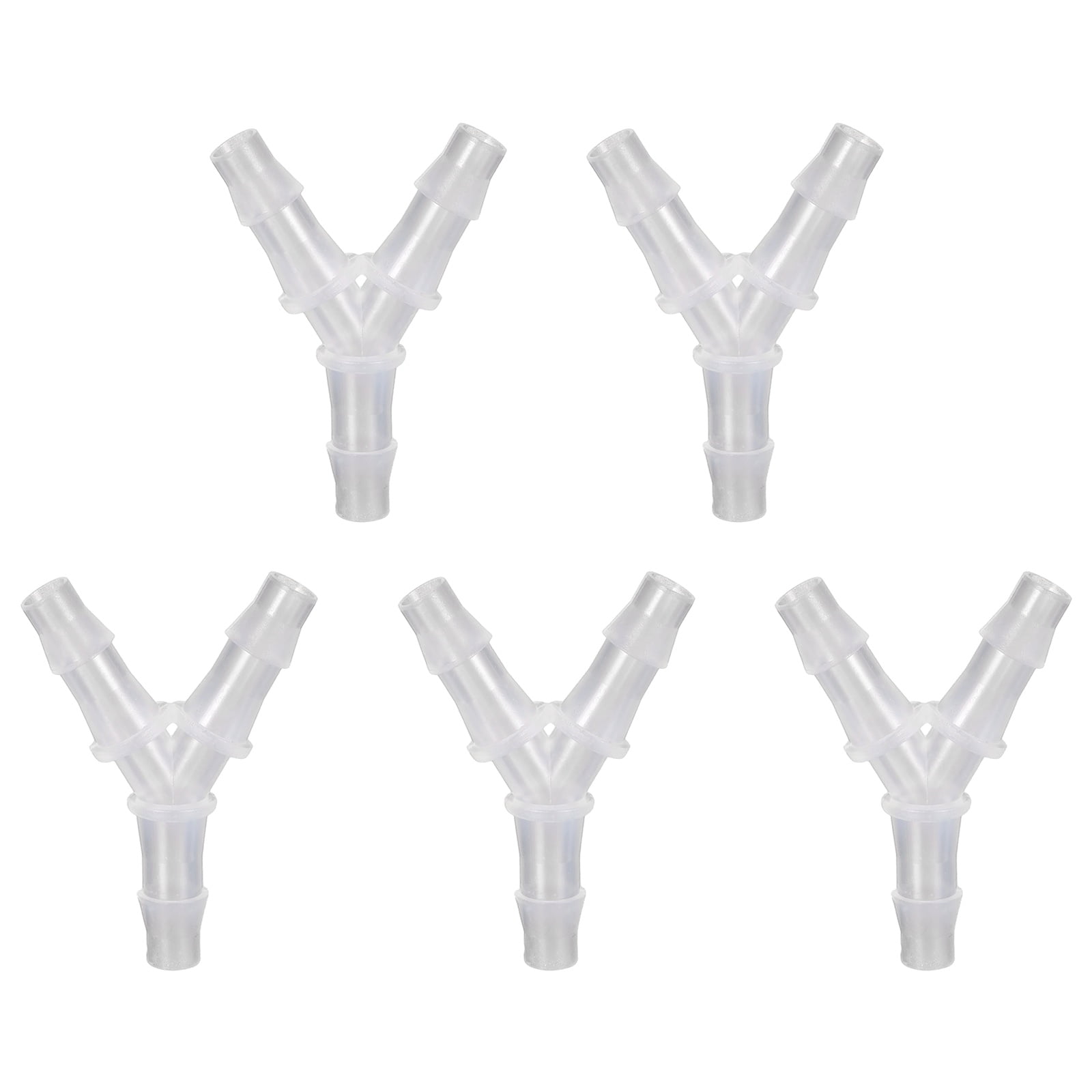 Uxcell Plastic Hose Barb Fitting, (5 Pcs, White), 1/4" ID Hose Equal Y ...