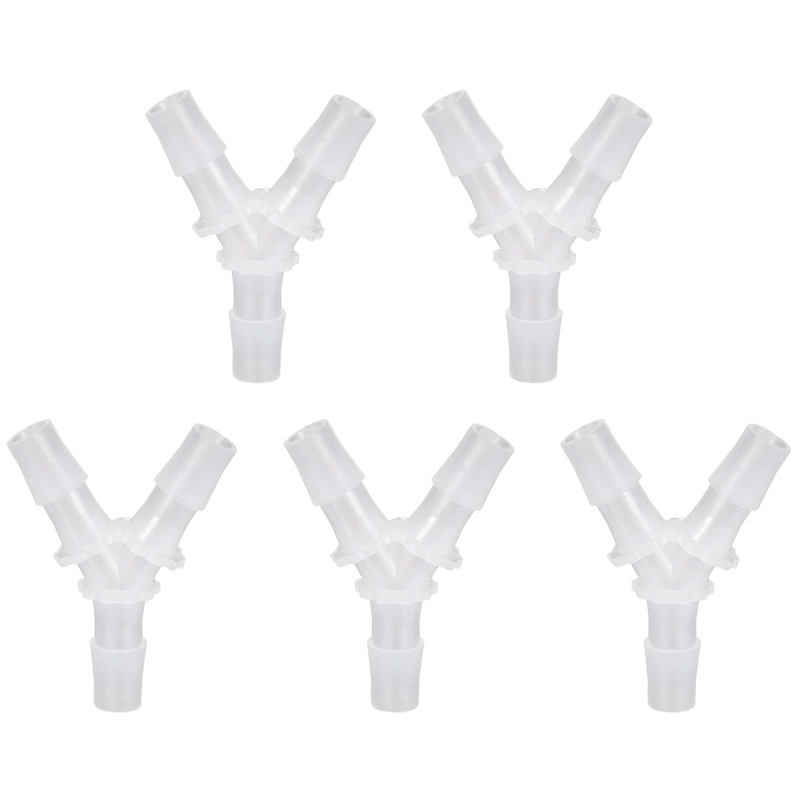 Uxcell Plastic Hose Barb Fitting, (5 Pcs, White), 7/16" ID Hose Equal Y ...