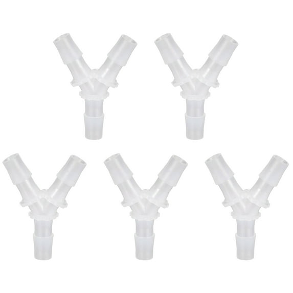 Uxcell Plastic Hose Barb Fitting, (5 Pcs, White), 7/16" ID Hose Equal Y ...
