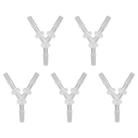 Uxcell Plastic Hose Barb Fitting, (5 Pcs, White), 9/64" ID Hose Equal Y ...