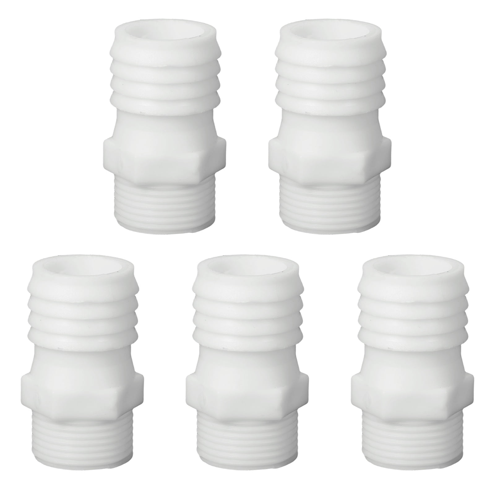 Uxcell Plastic Hose Barb Fitting, (63/64" Barb x G3/4" Male Thread) (5 ...
