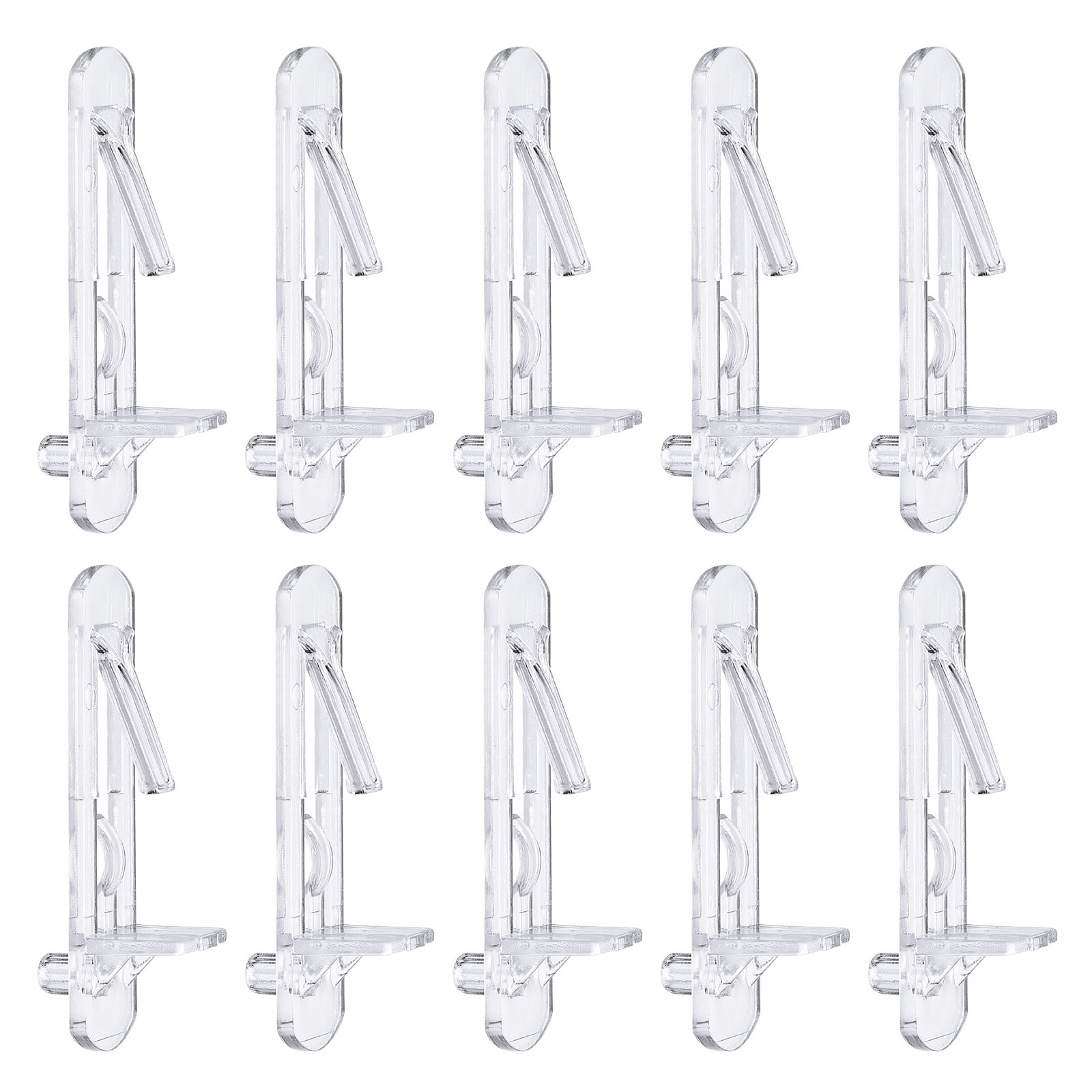 Uxcell Plastic Locking Shelf Pins, 20 Pack Clear Shelf Pegs Fit 5mm ...