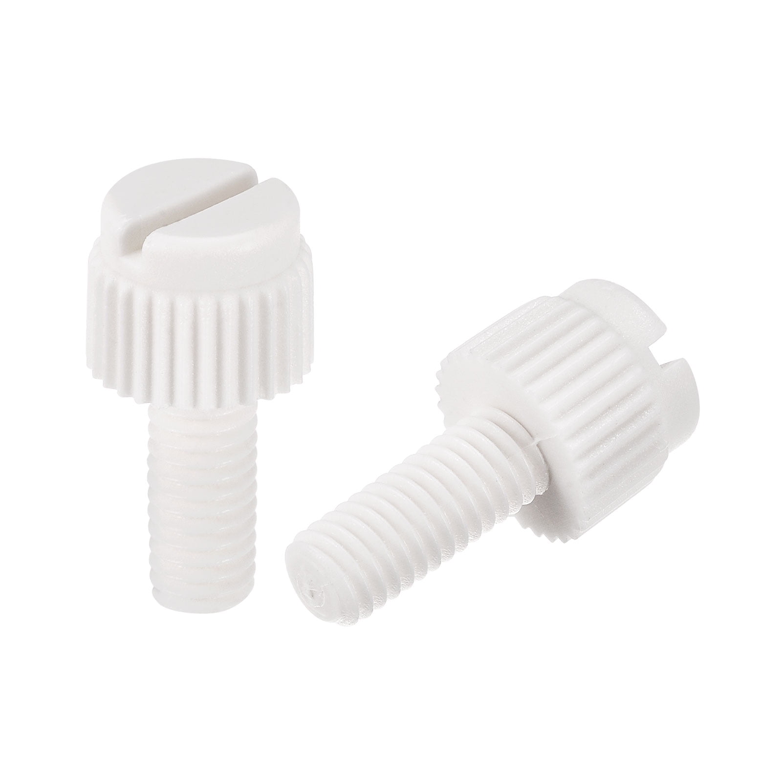 Uxcell Plastic Machine Screws, M5x12mm PP Slotted Knurled Fasteners ...