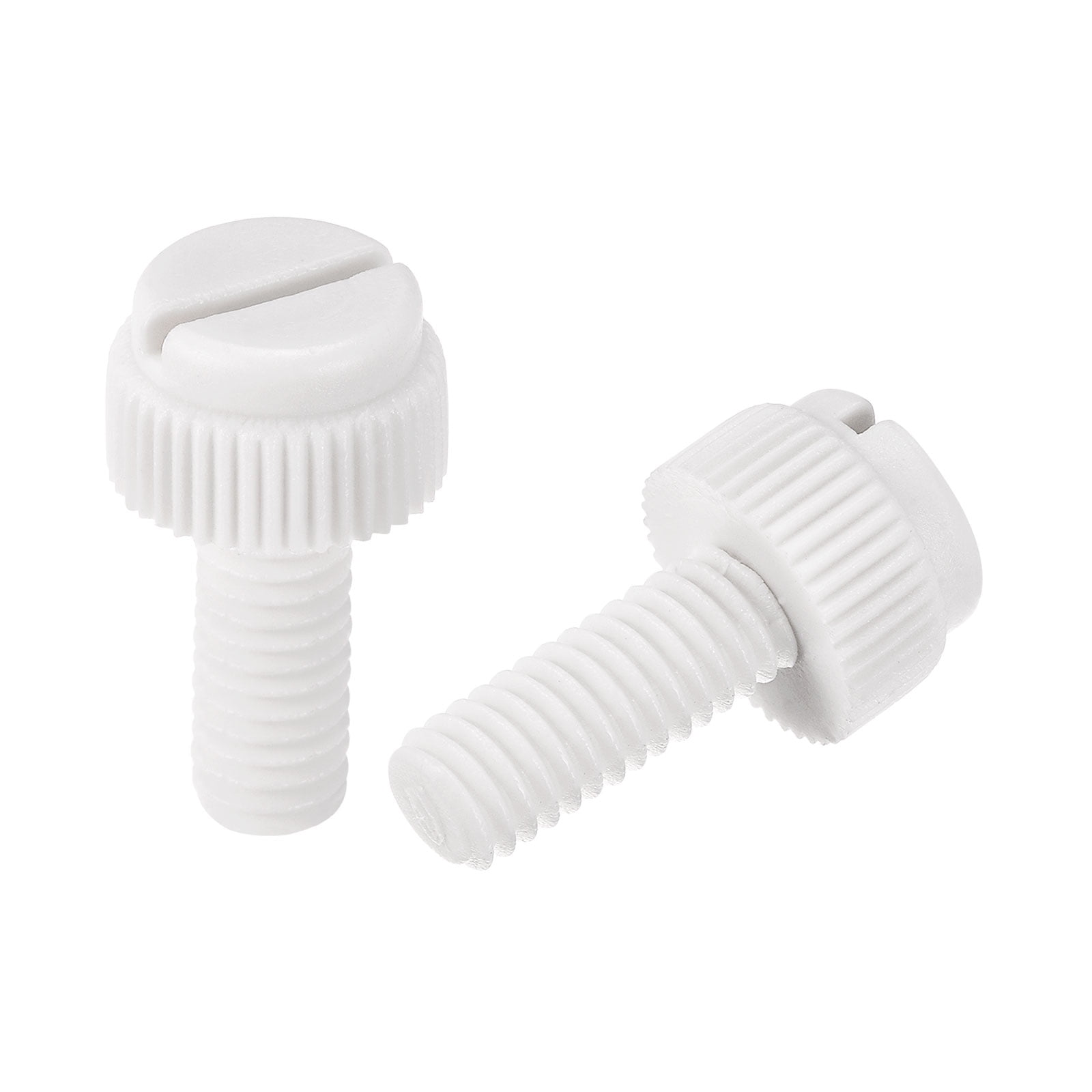 Uxcell Plastic Machine Screws, M6x16mm PP Slotted Knurled Fasteners ...