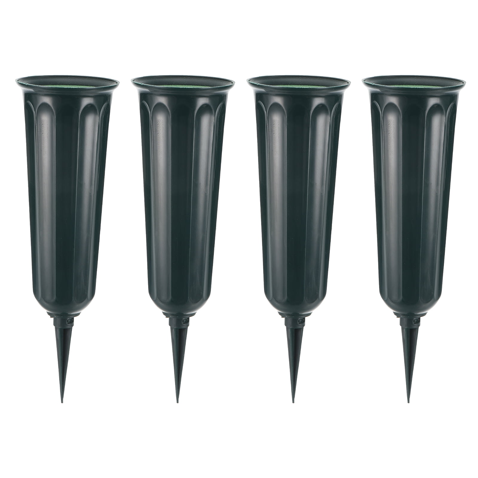 Uxcell Plastic Memorial Floral Vases with Foam Inserts and Ground Stake ...
