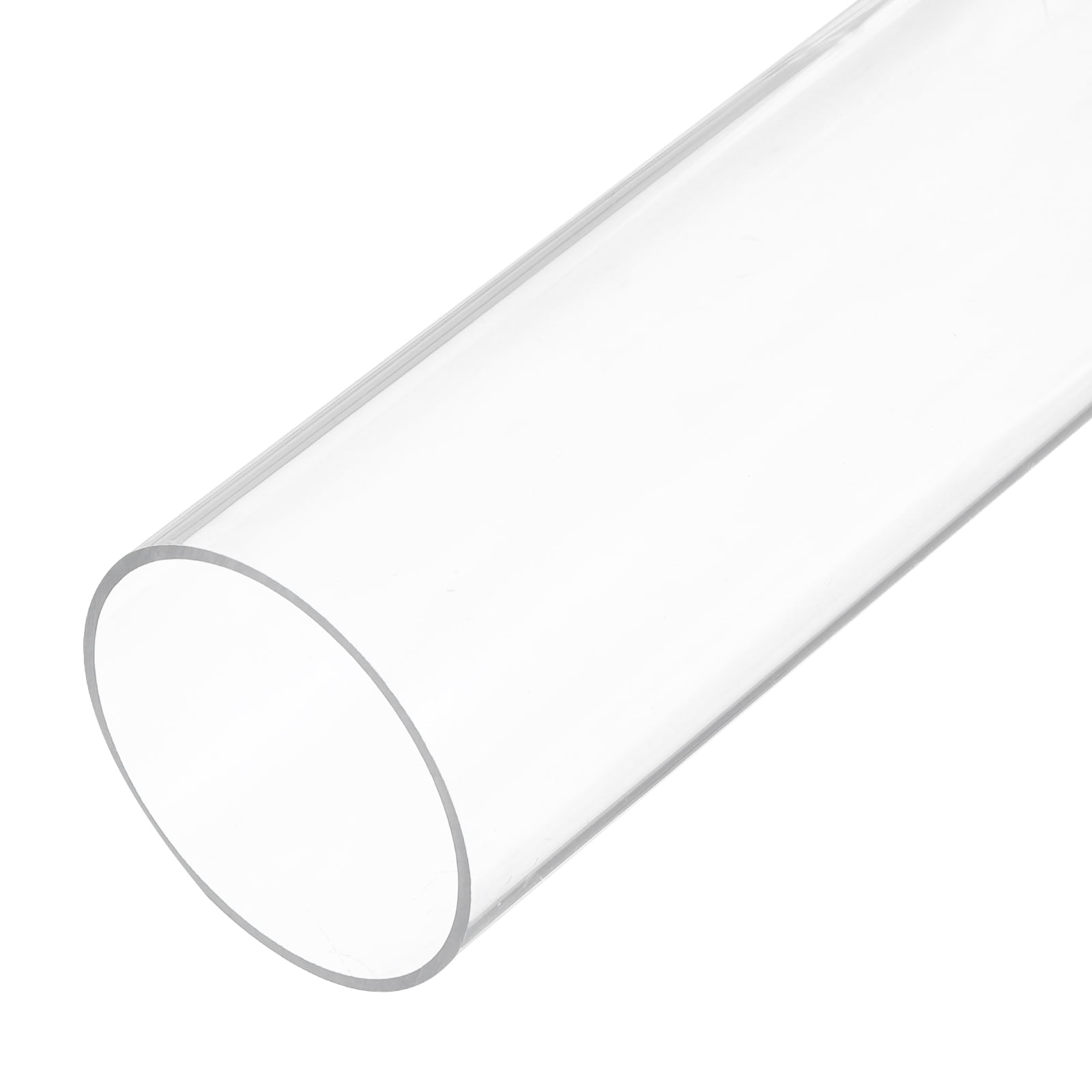 Uxcell Plastic Pipe Rigid Polycarbonate Round Tube Clear 1 1/2"(37.6mm ...
