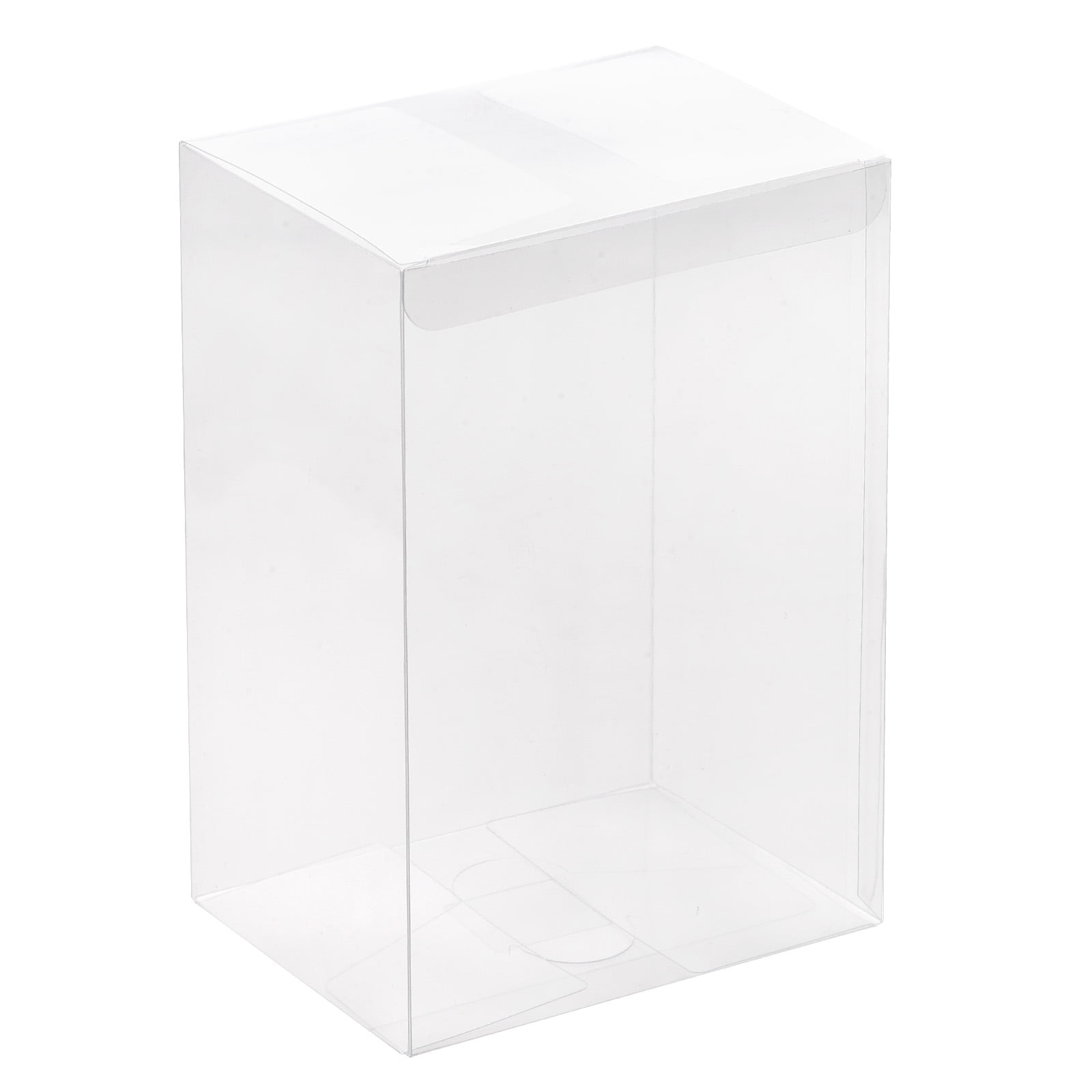 Uxcell Plastic Retail Boxes 102x102x222mm with Protective Film Clear ...