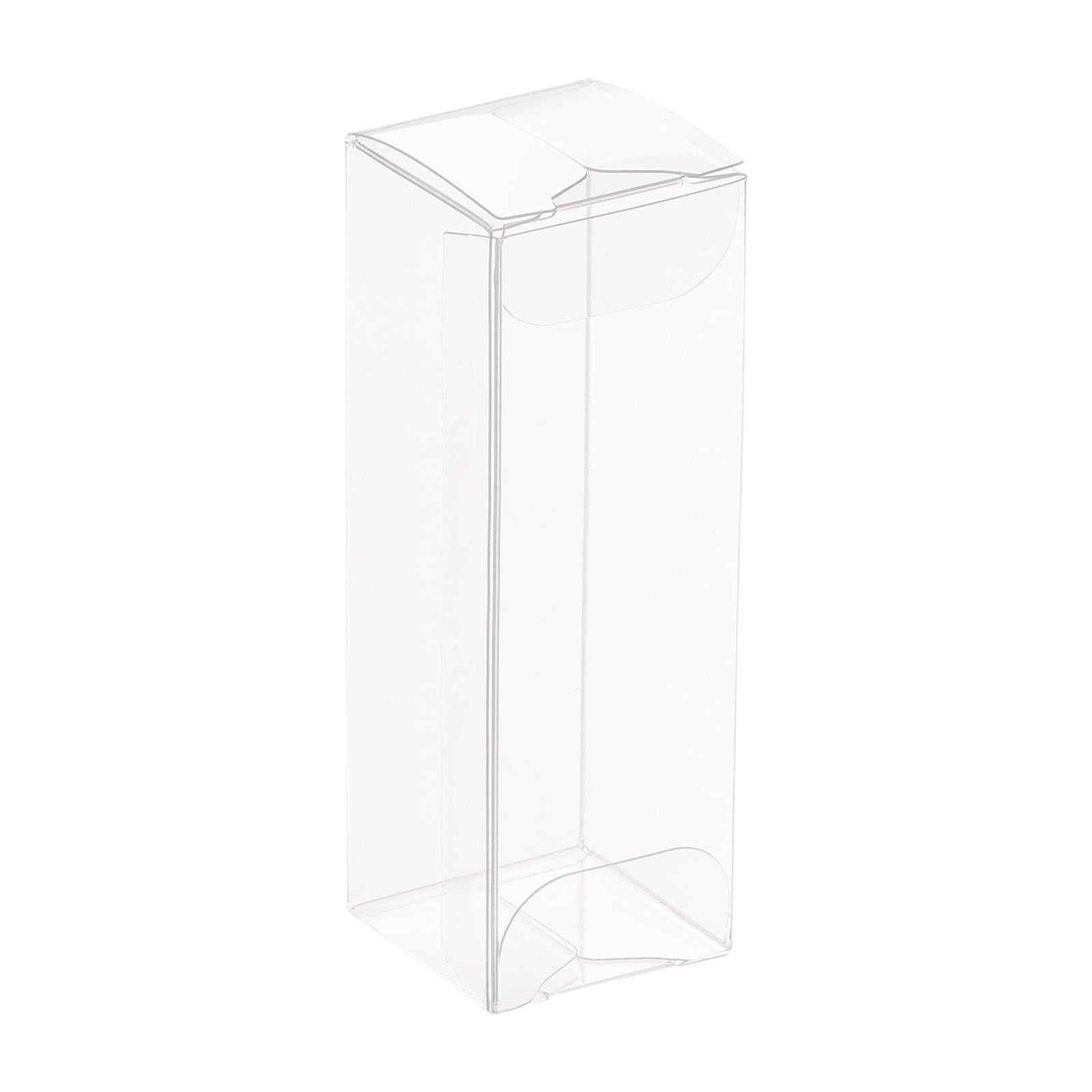 Uxcell Plastic Retail Boxes 30x30x90mm with Protective Film Clear for ...