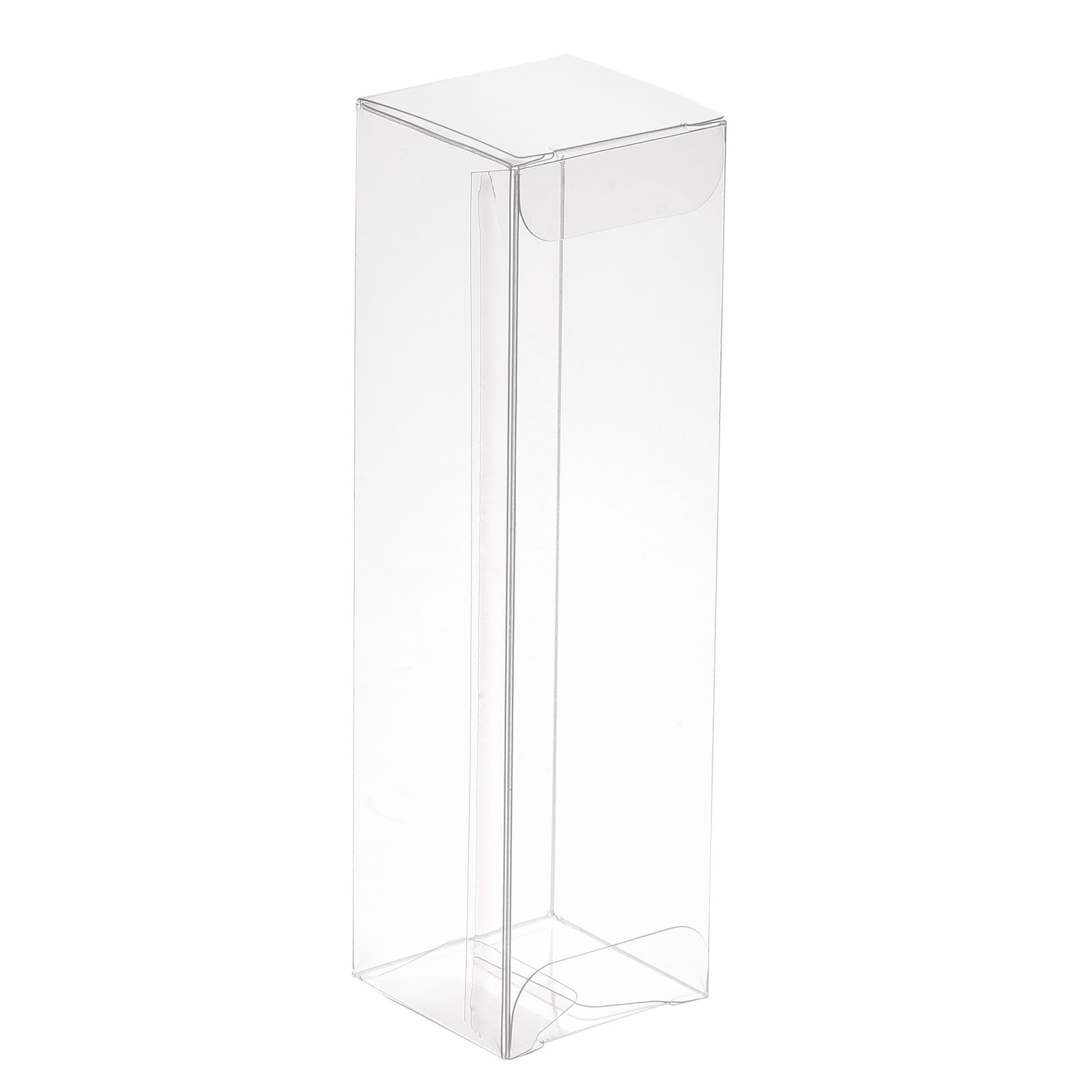 Uxcell Plastic Retail Boxes 38x38x138mm with Protective Film Clear for ...