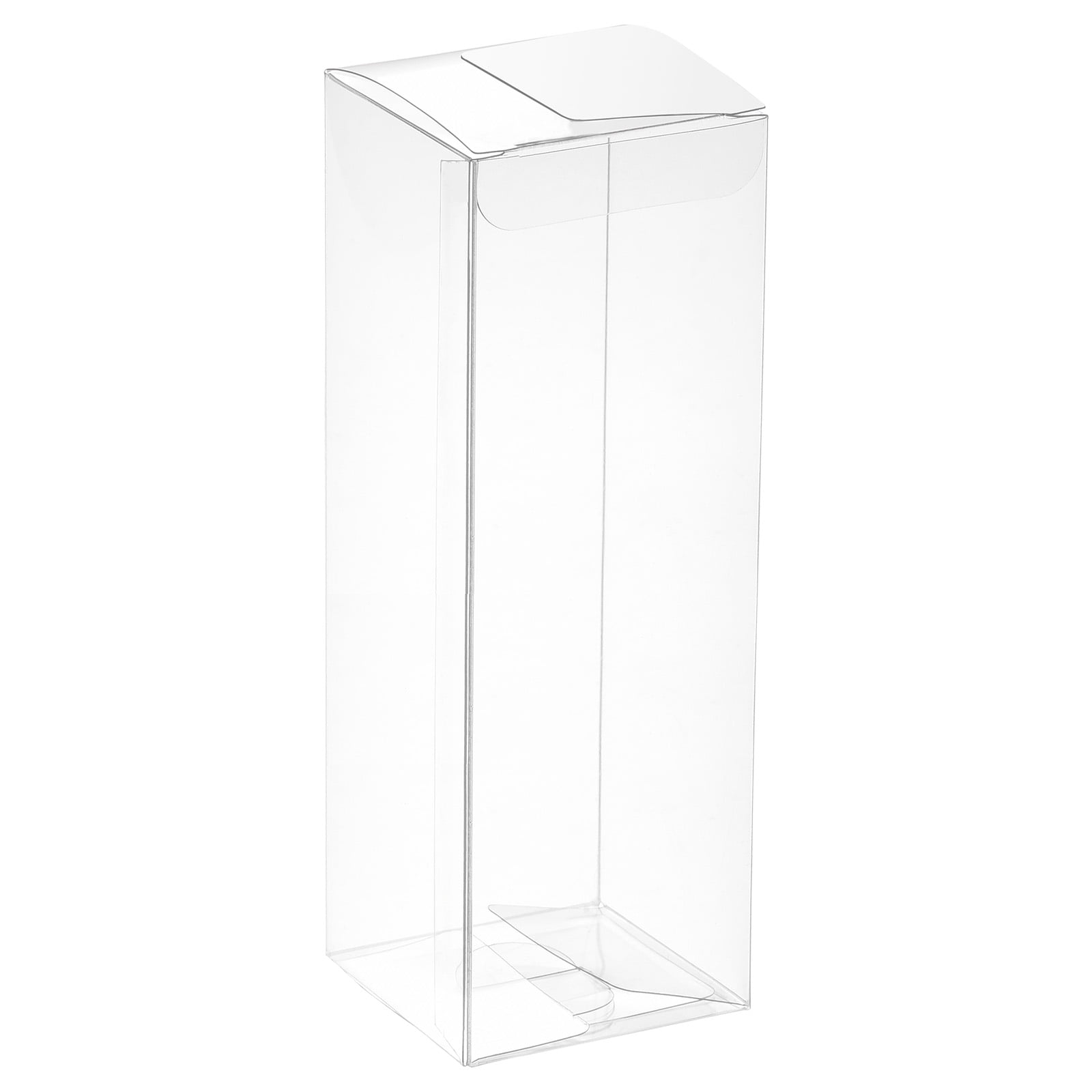 Uxcell Plastic Retail Boxes 50x50x150mm with Protective Film Clear for ...
