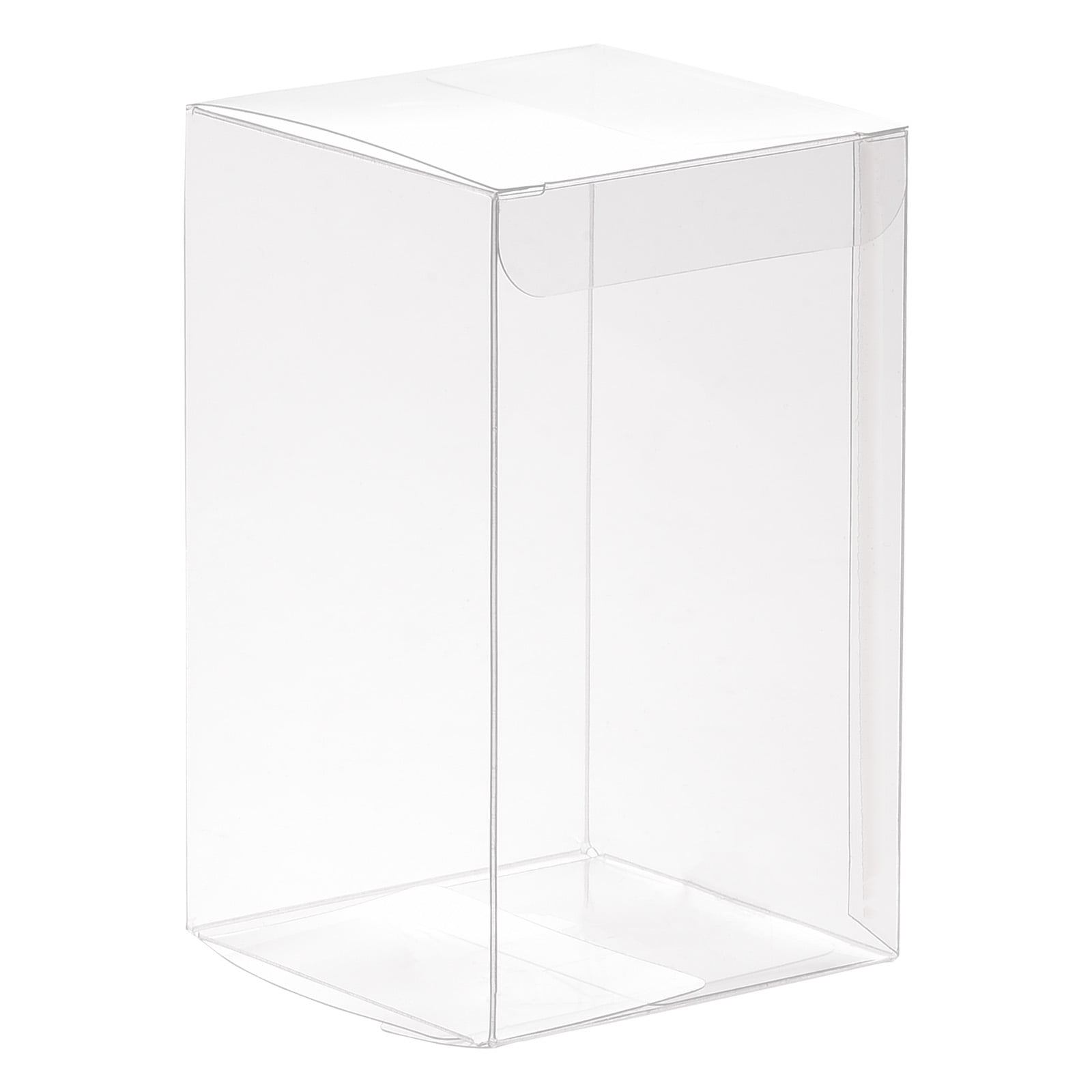 Uxcell Plastic Retail Boxes 60x60x100mm with Protective Film Clear for ...