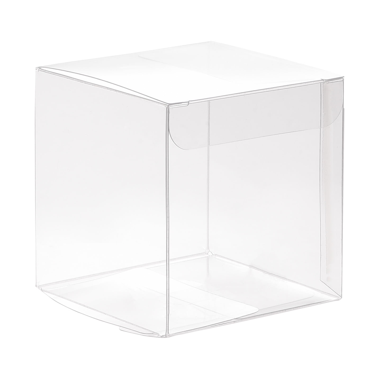 Uxcell Plastic Retail Boxes 60x60x60mm with Protective Film Clear for ...