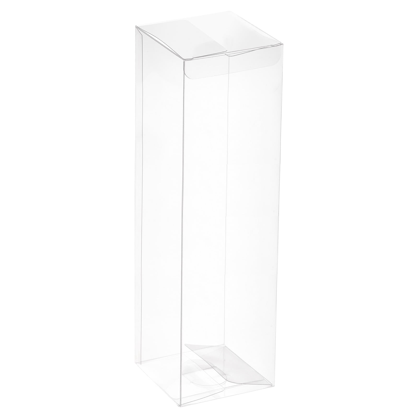 Uxcell Plastic Retail Boxes 70x70x230mm with Protective Film Clear for ...