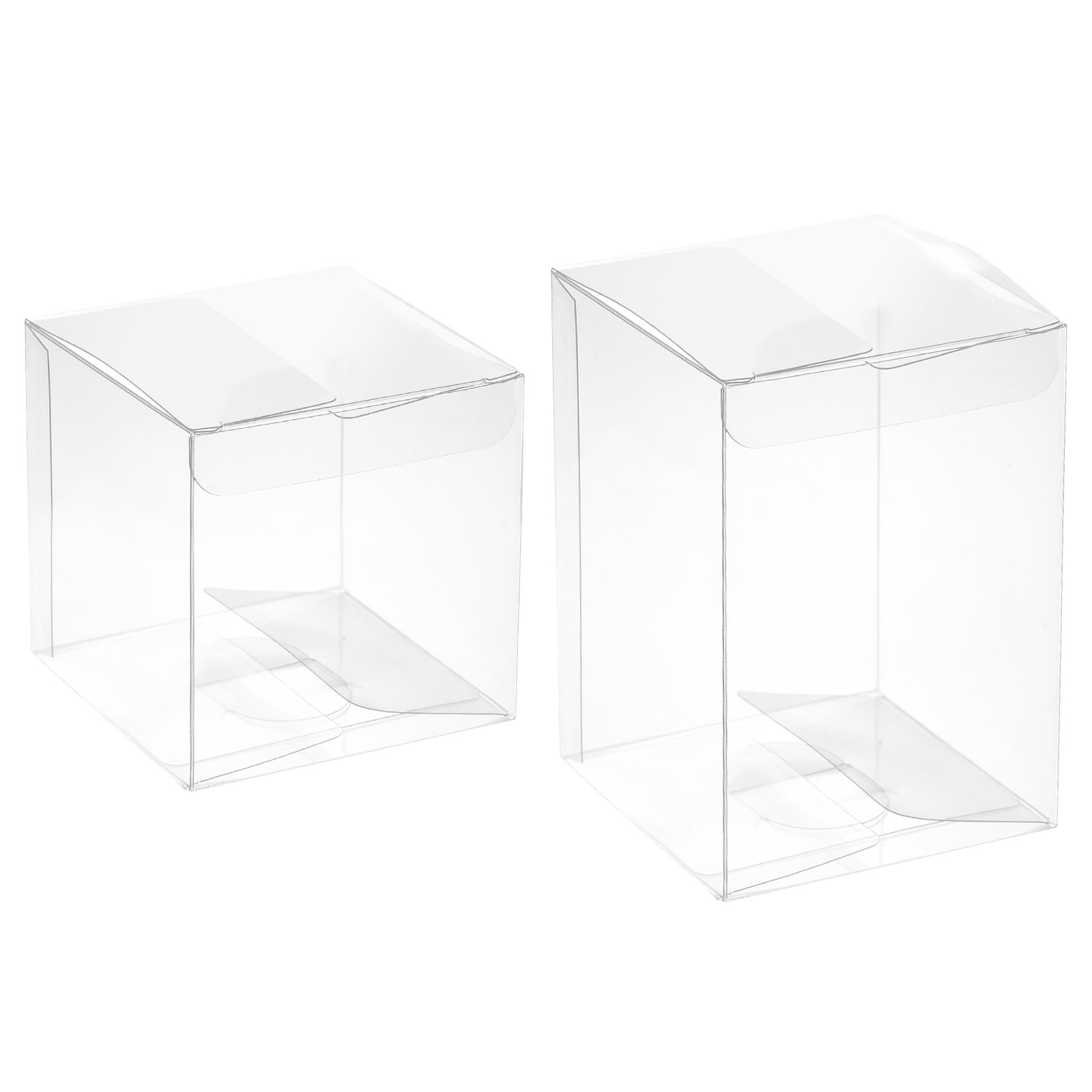 Uxcell Plastic Retail Boxes 7x7x7cm 7x7x10cm Protective Film Clear for ...