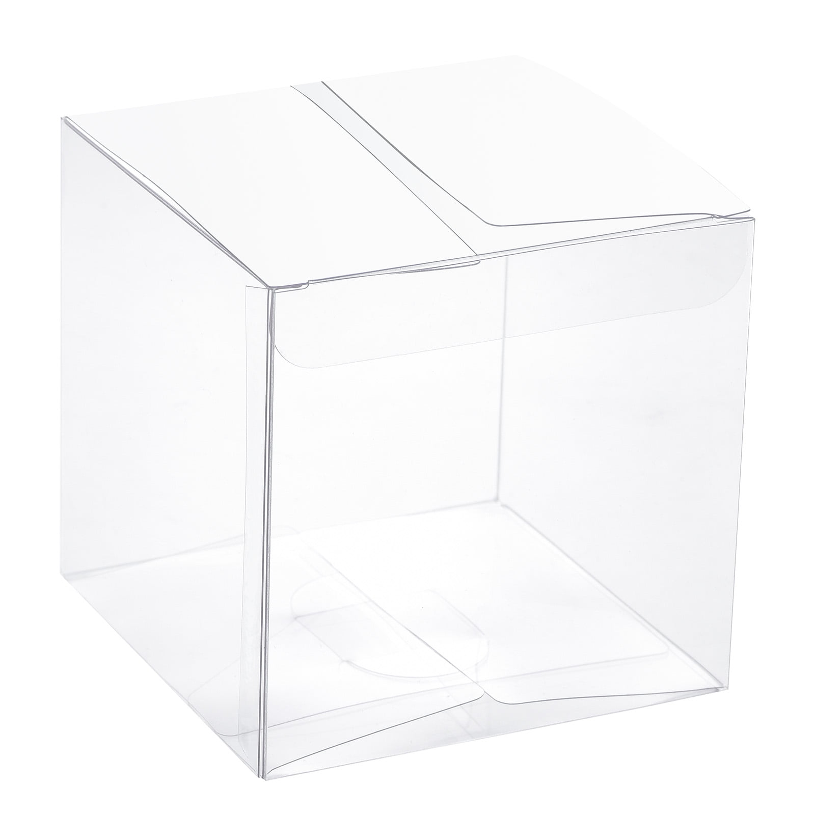 Uxcell Plastic Retail Boxes 90x90x90mm with Protective Film Clear for ...