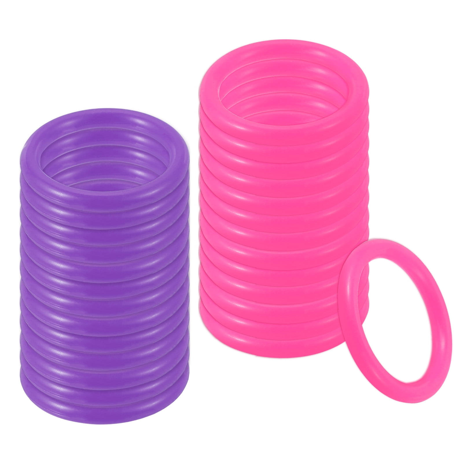 Uxcell Plastic Ring-Toss Rings for Bottles Carnival Rings Plastic Hoops ...