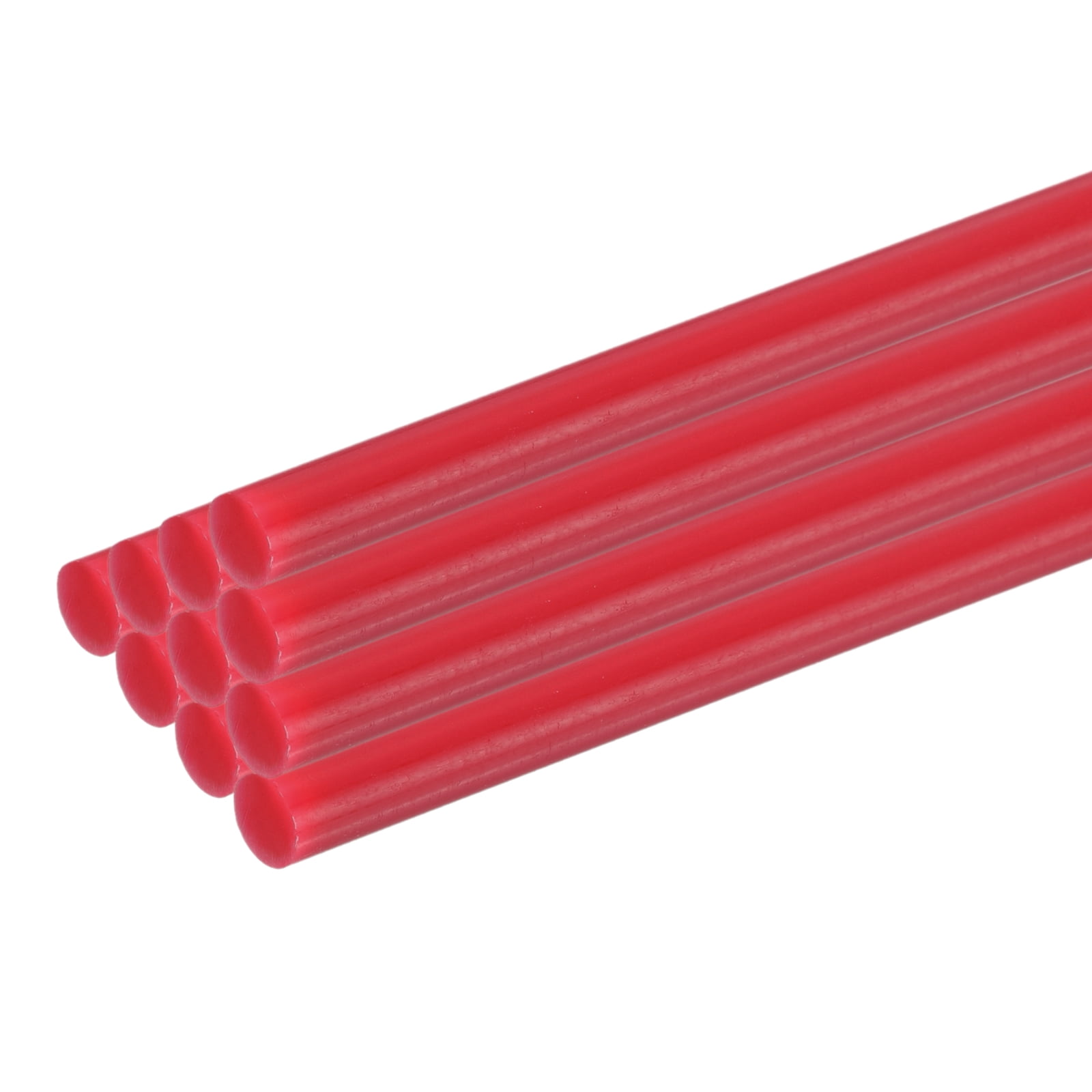 Uxcell 10Pcs Plastic Round Rod 3/10 inch Dia 16 inch Length Red (POM ...
