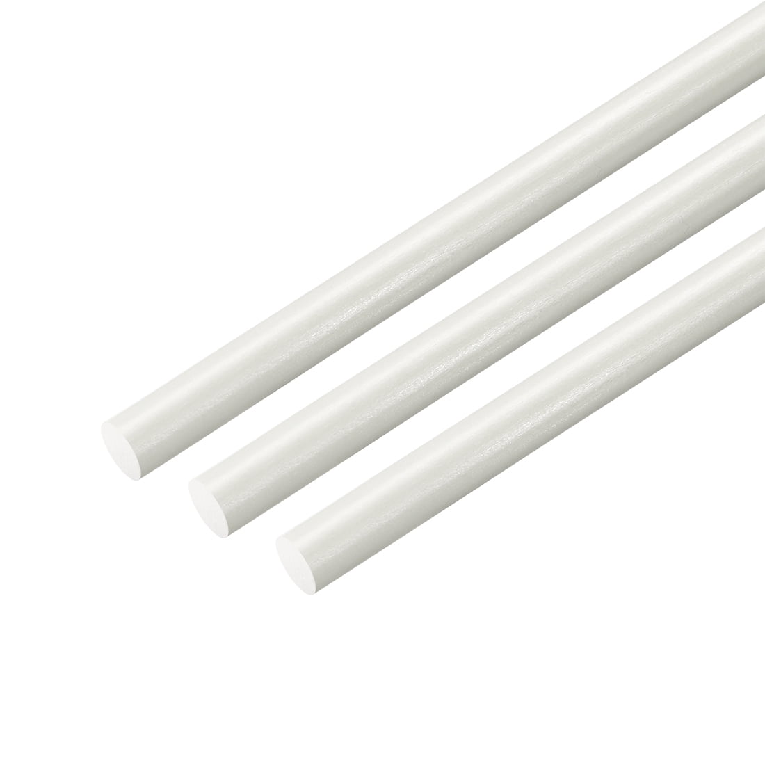 Uxcell Plastic Round Rod3/16" Dia 20" LengthWhite FRP Fiberglass Round ...