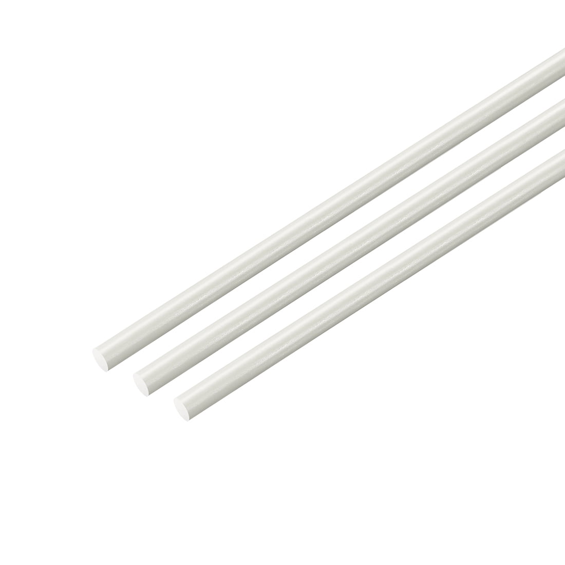 Uxcell Plastic Round Rod3/32" Dia 20" LengthWhite FRP Fiberglass Round ...