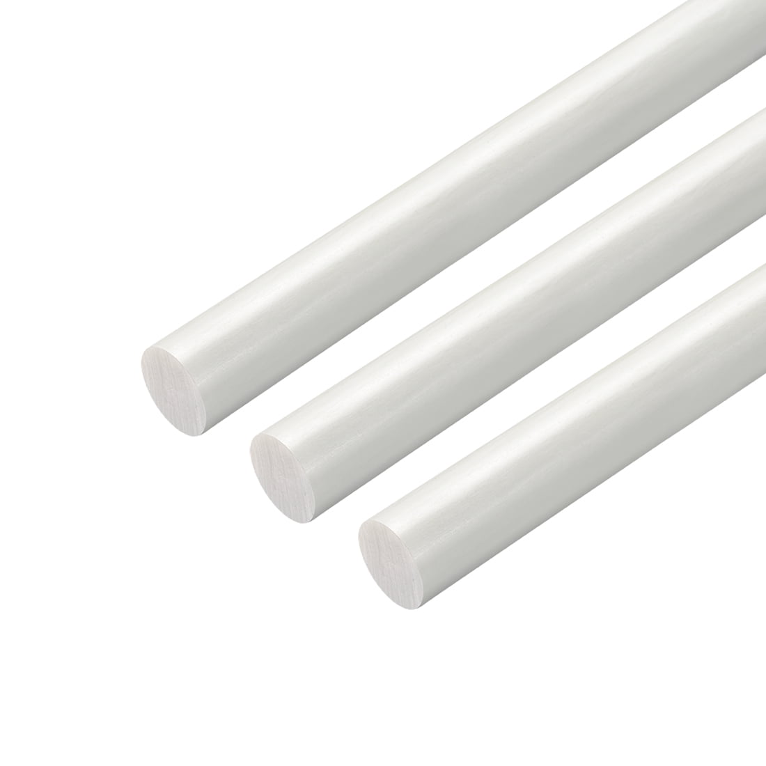Uxcell Plastic Round Rod3/8" Dia 20" Length White FRP Fiberglass Round ...