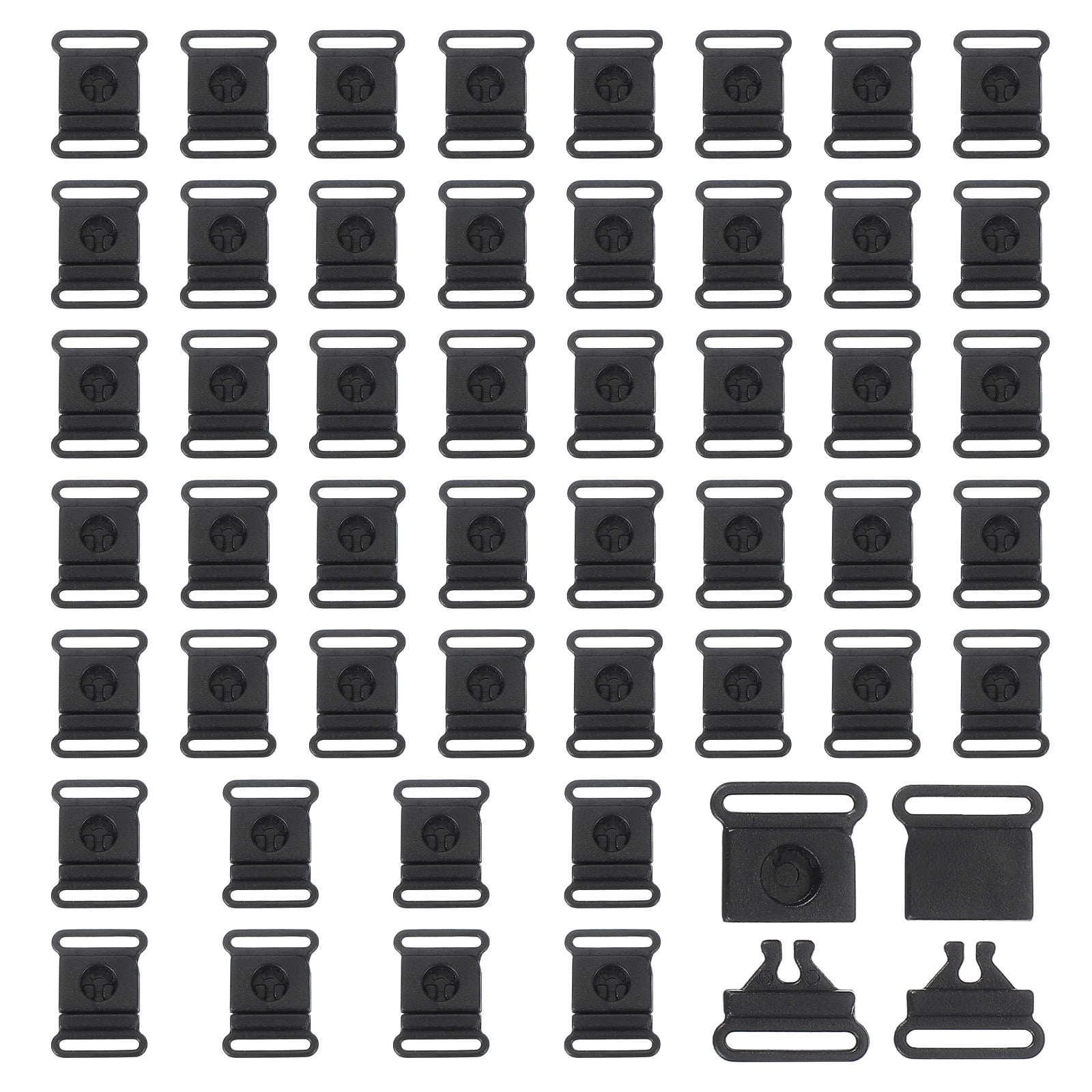 Uxcell Plastic Safety Breakaway Buckles 3/8 Inch(10mm), 50 Pack Webbing ...