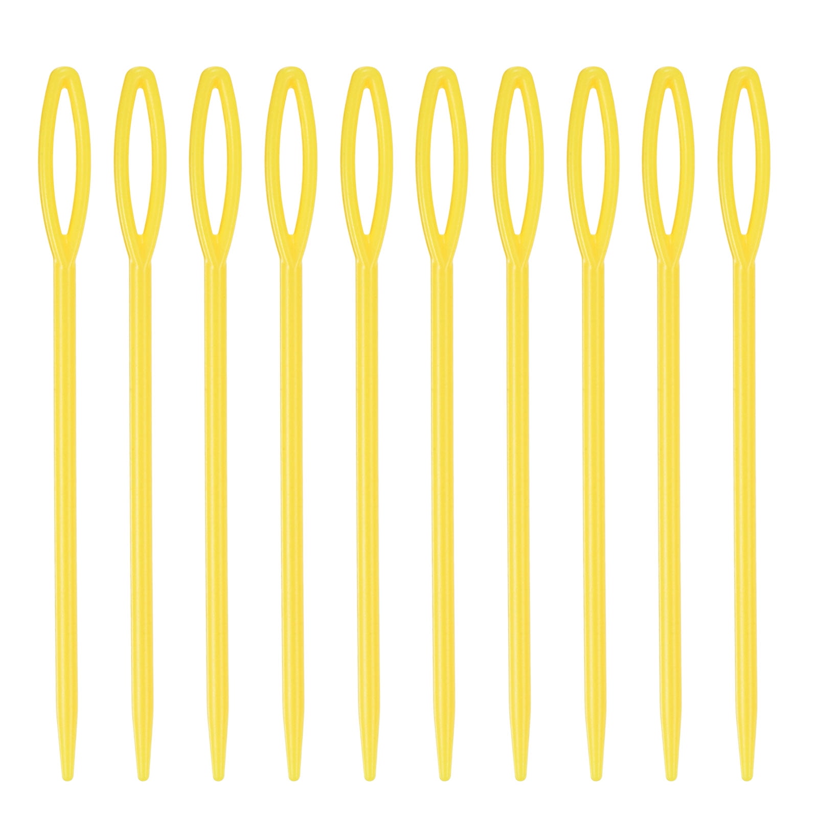 Uxcell Plastic Sewing Needles, 9cm Large Eye Blunt Learning Needles ...