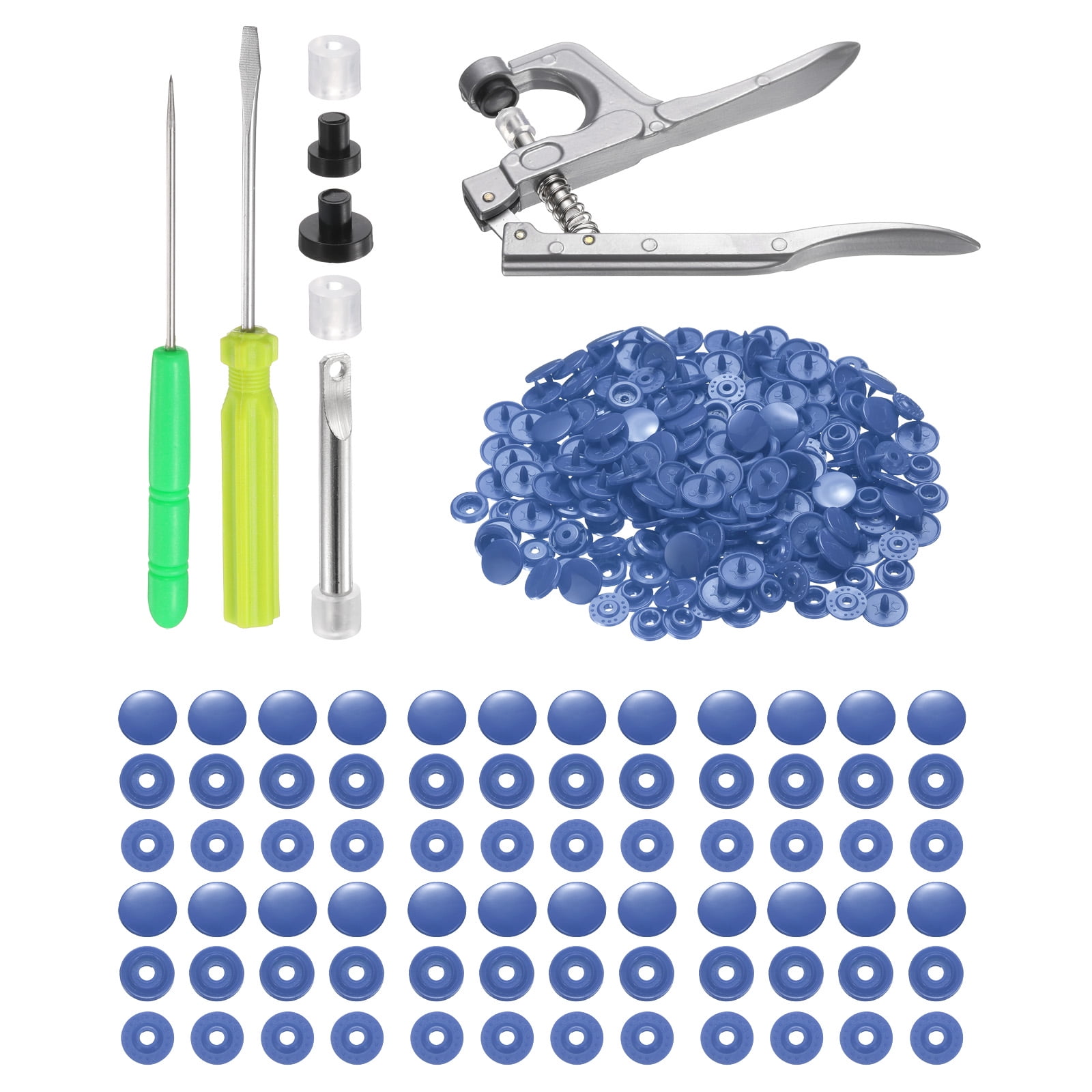 Uxcell Plastic Snaps Fasteners with Snap Pliers, 150 Set T5 Round Resin ...