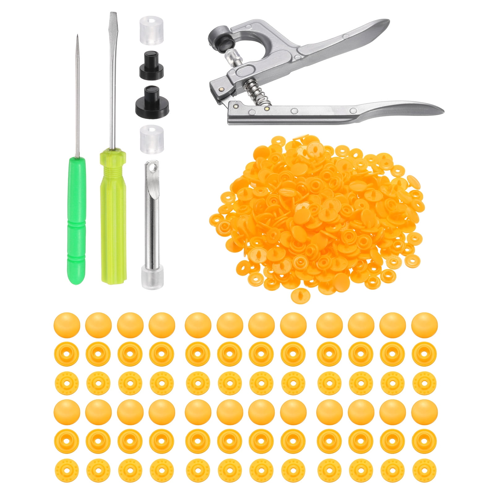 Uxcell Plastic Snaps Fasteners with Snap Pliers, 200 Set T3 Round Resin ...