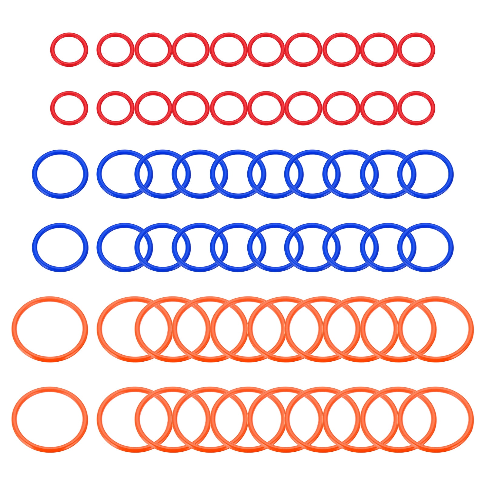 Uxcell Plastic Toss Ring 3 Sizes, 60 Pack Sports Rings Toss Game for ...