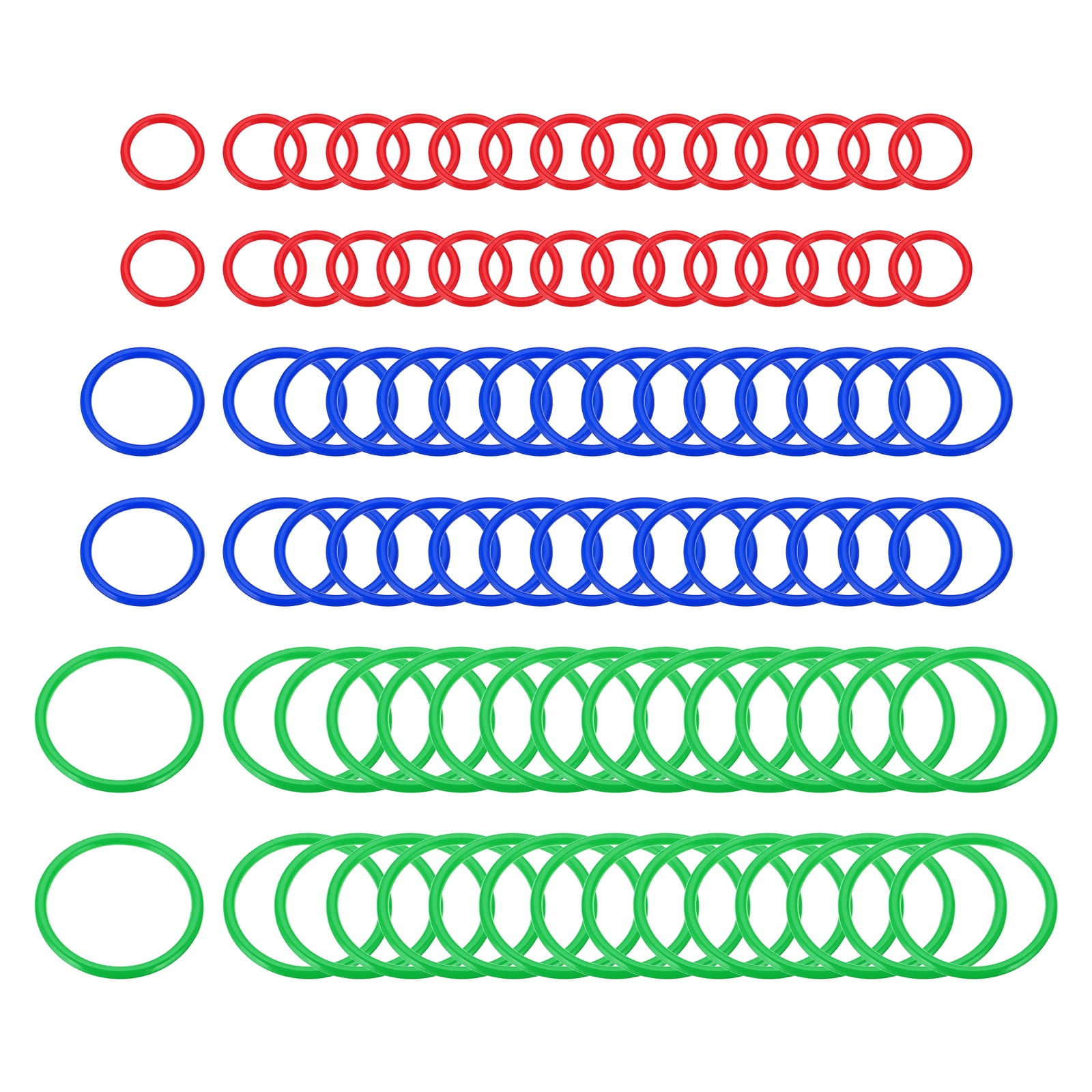 Uxcell Plastic Toss Ring 3 Sizes, 90 Pack Sports Rings Toss Game for ...