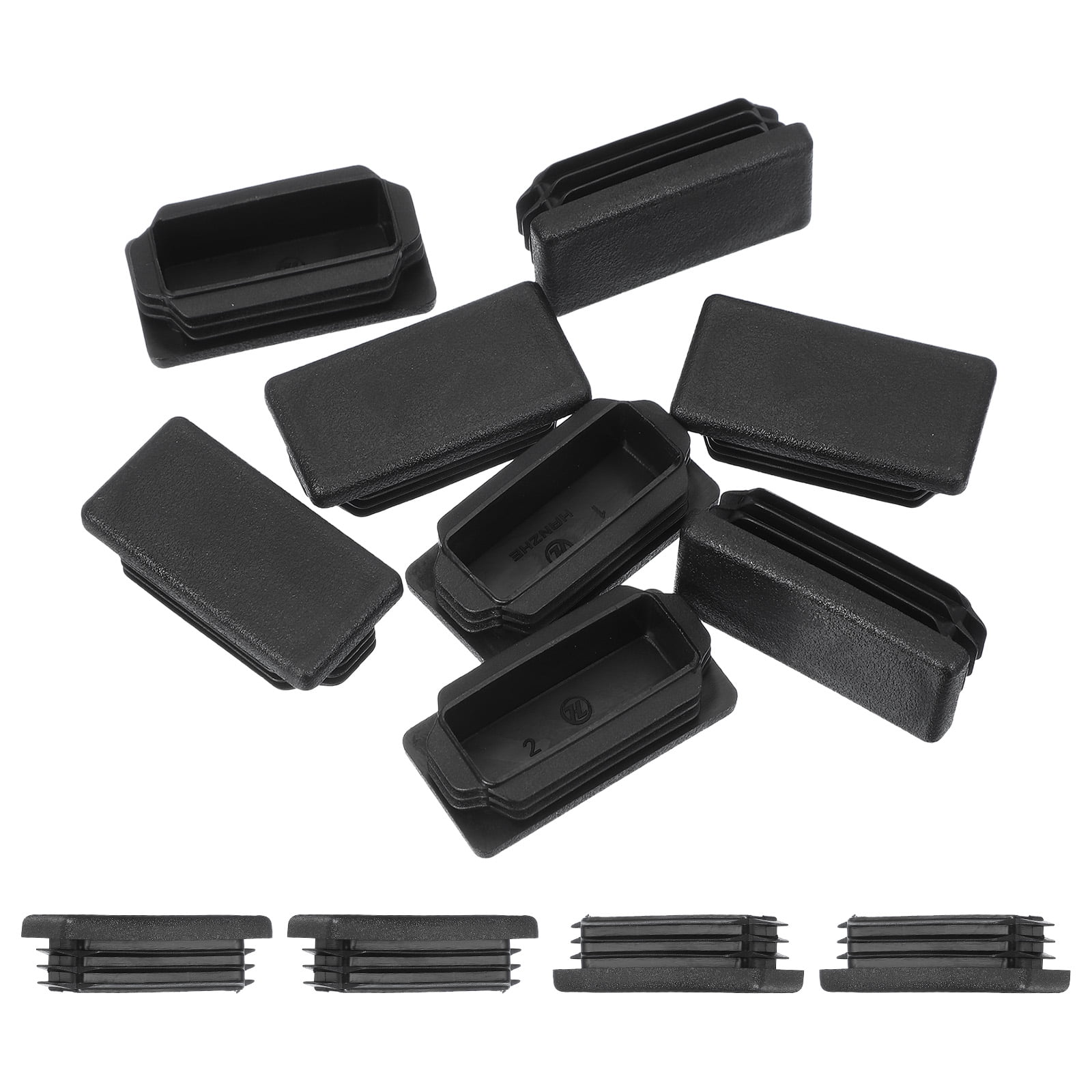 Uxcell Plastic Tubing End Caps, Hole Plug Insert for Round Iron Pipe ...