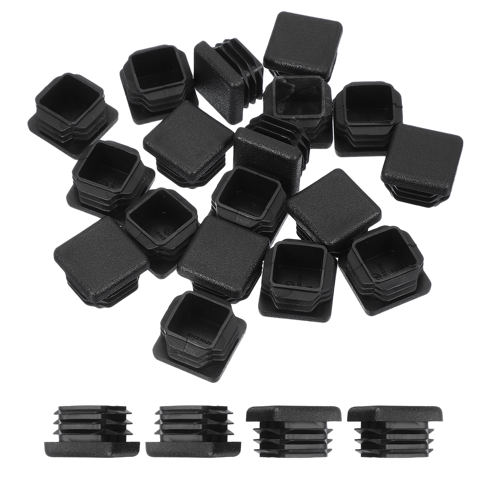 Uxcell Plastic Tubing End Caps, Hole Plug Insert for Round Iron Pipe ...