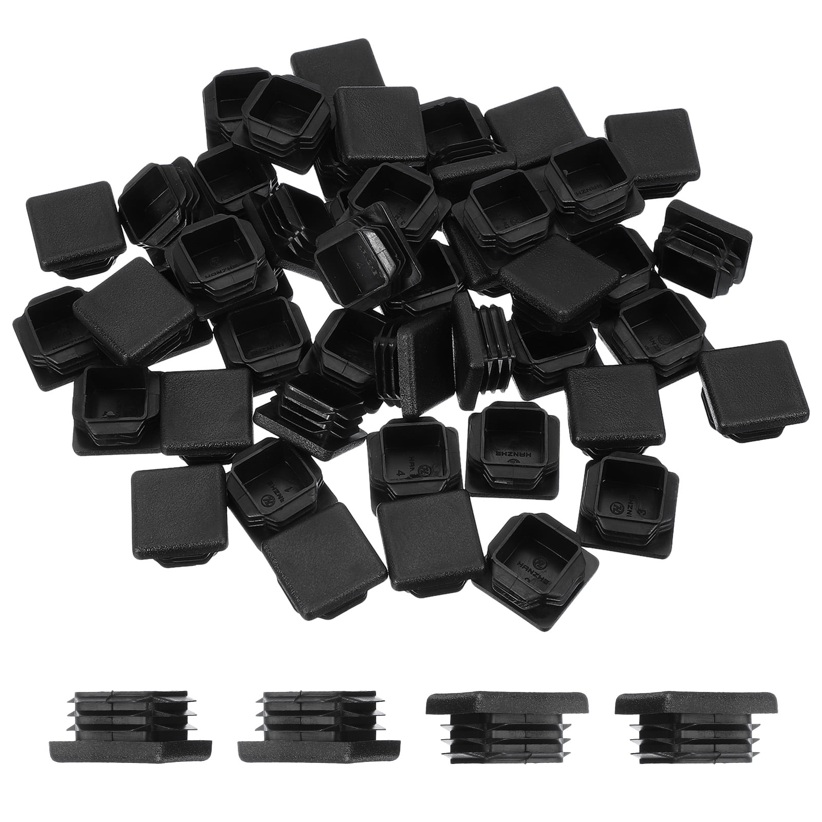Uxcell Plastic Tubing End Caps, Hole Plug Insert for Round Iron Pipe ...